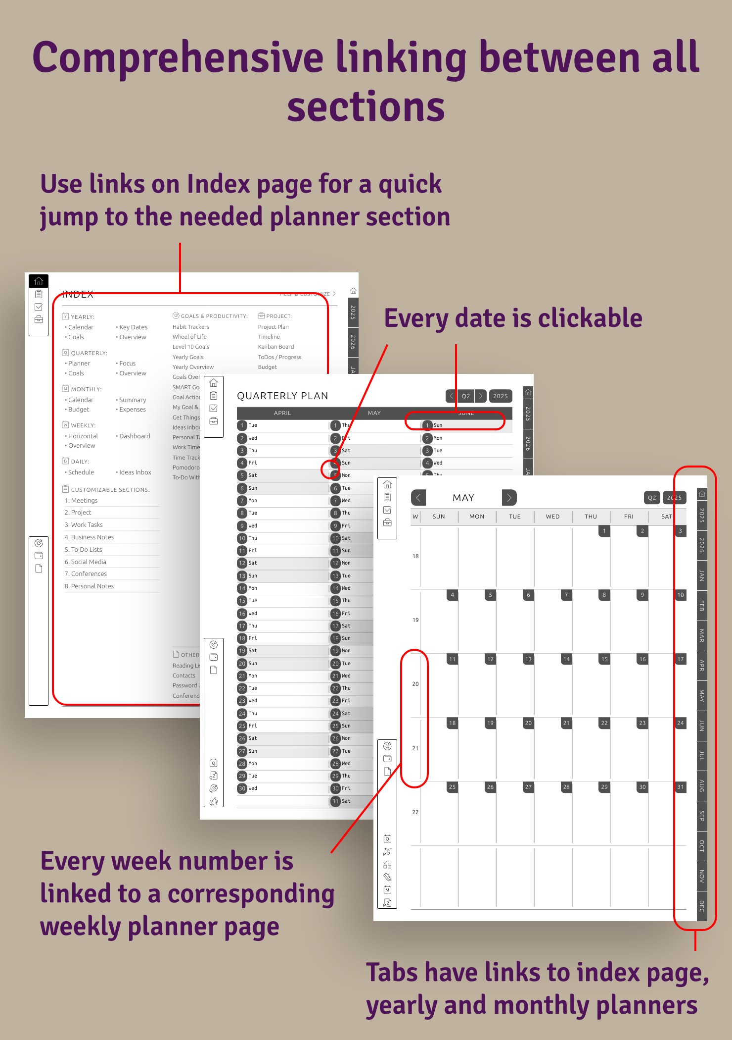 Download Kindle Scribe Productivity Planner Hyperlinked PDF