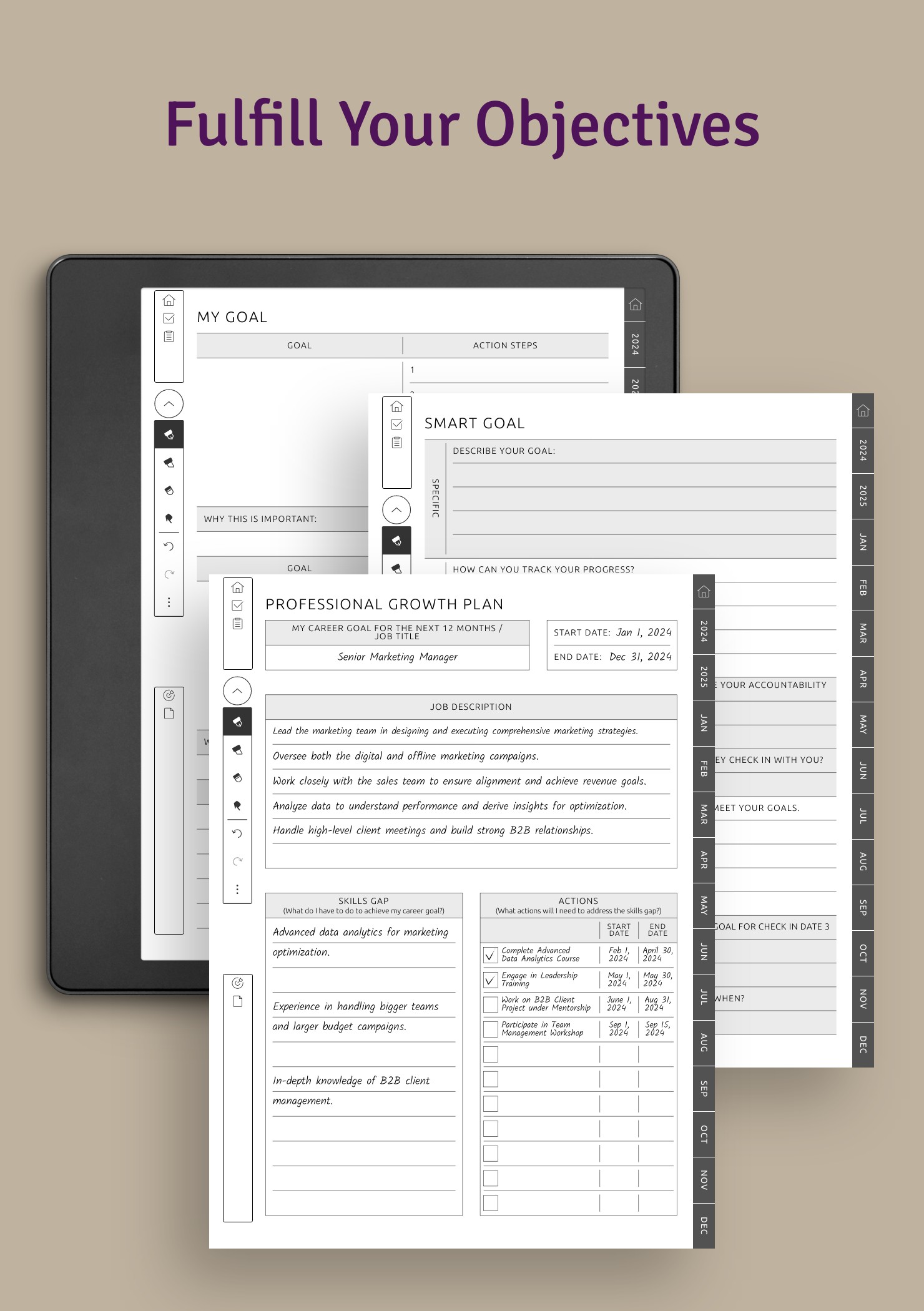 Download Kindle Scribe Project Planner Hyperlinked PDF