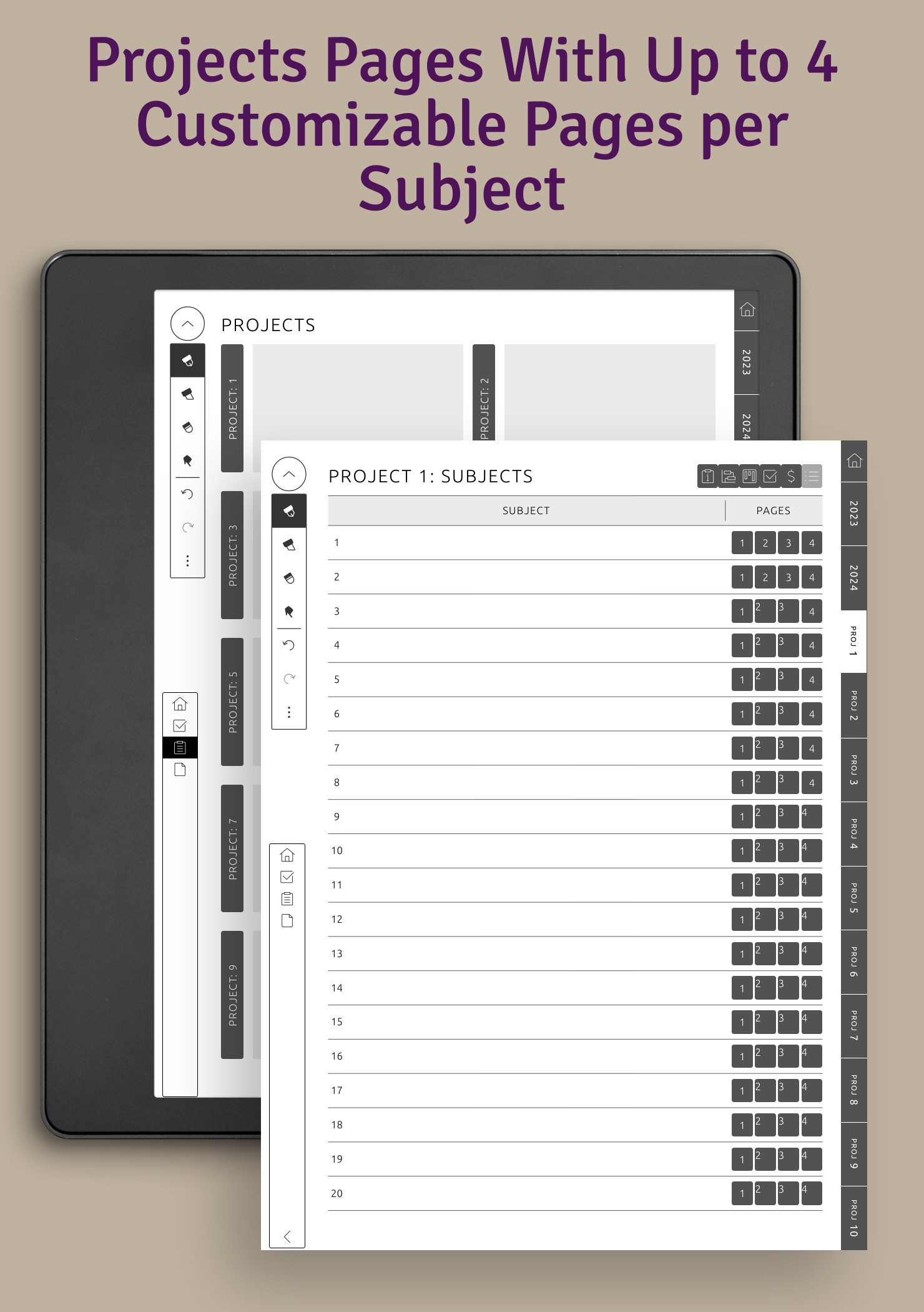 Download Kindle Scribe Project Planner Hyperlinked PDF