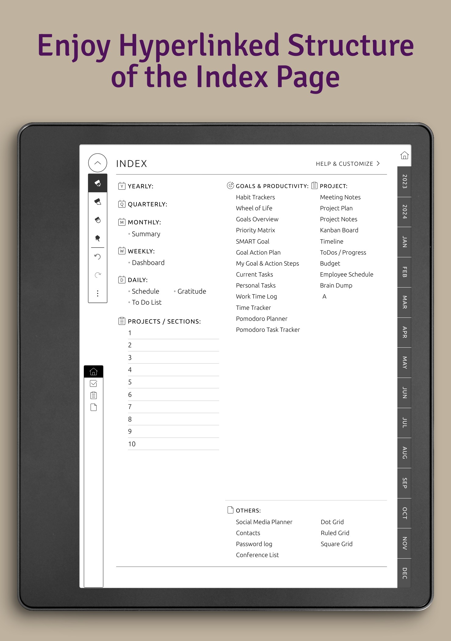 Download Kindle Scribe Project Planner Hyperlinked PDF