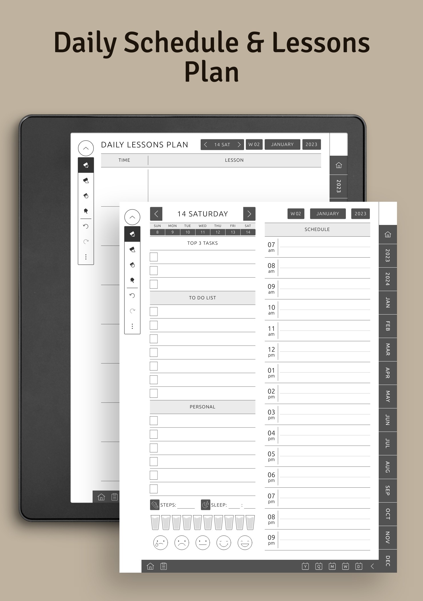 Download Kindle Scribe Teacher Planner Hyperlinked PDF