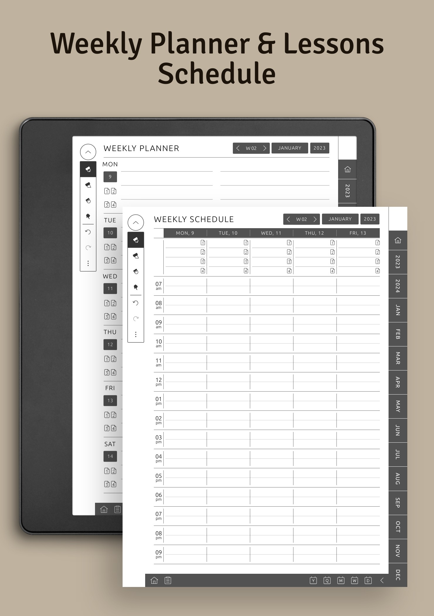 Download Kindle Scribe Teacher Planner Hyperlinked PDF
