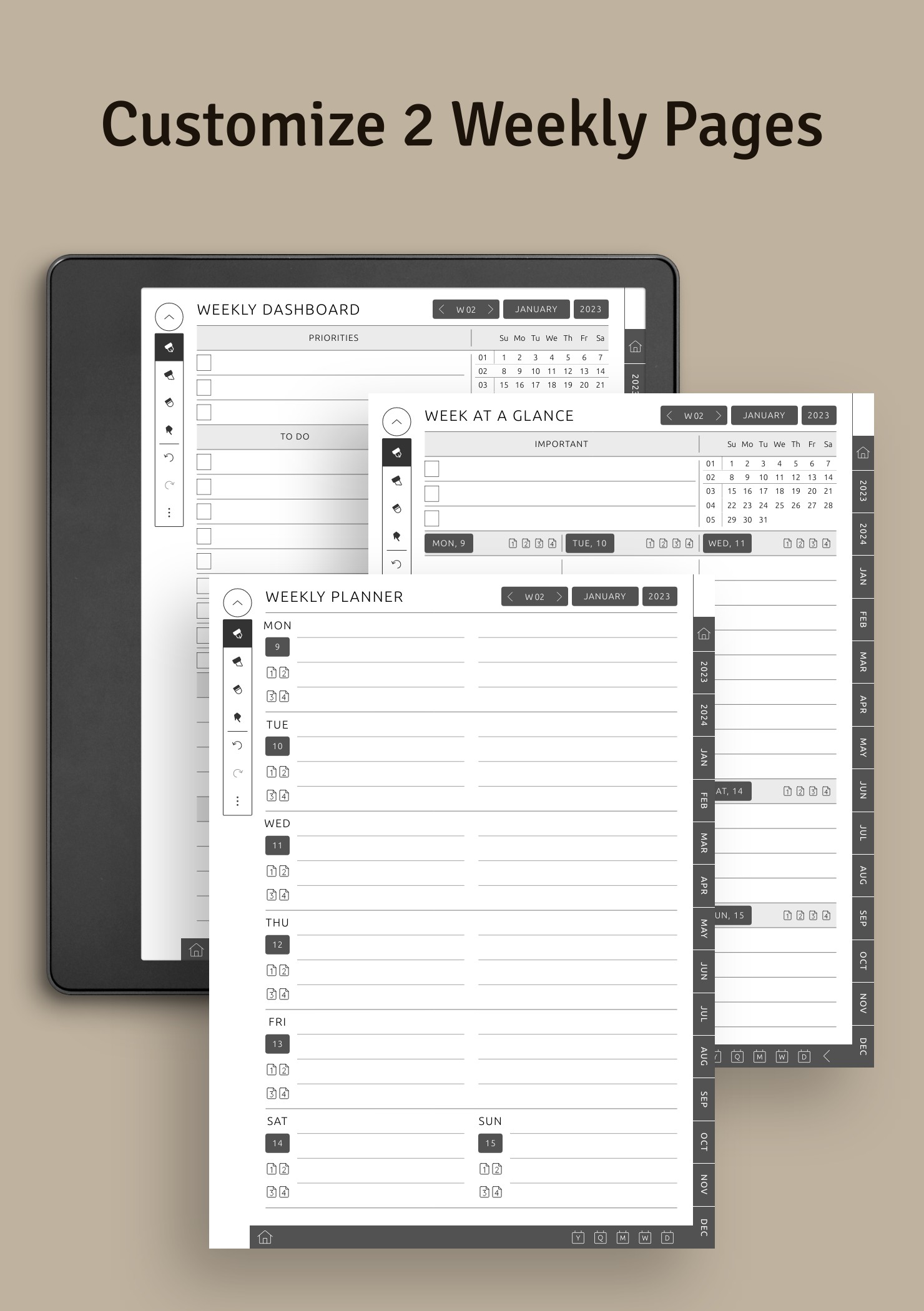 Download Kindle Scribe Weekly Journal Hyperlinked PDF