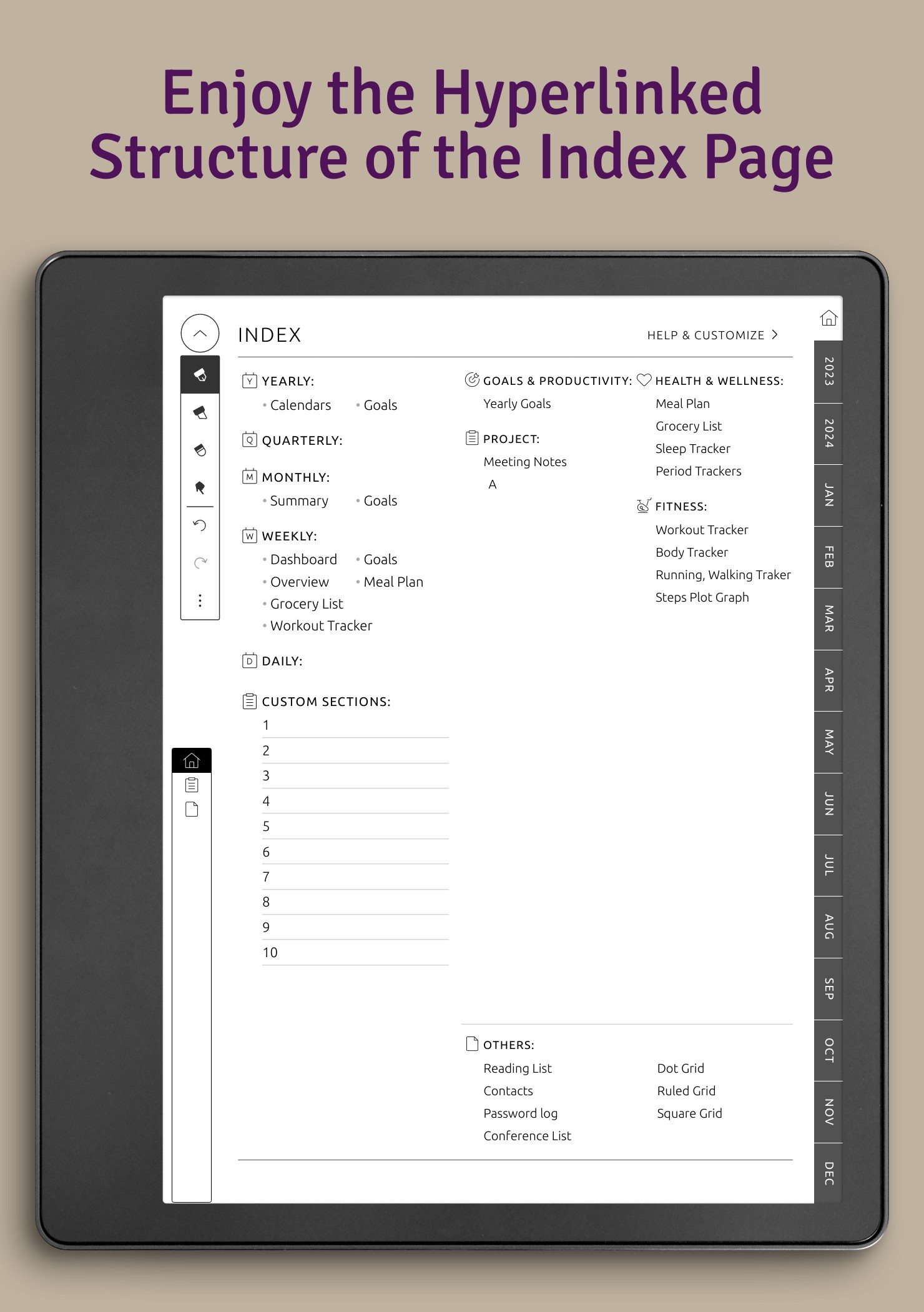 Download Kindle Scribe Weekly Planner Get Hyperlinked PDF