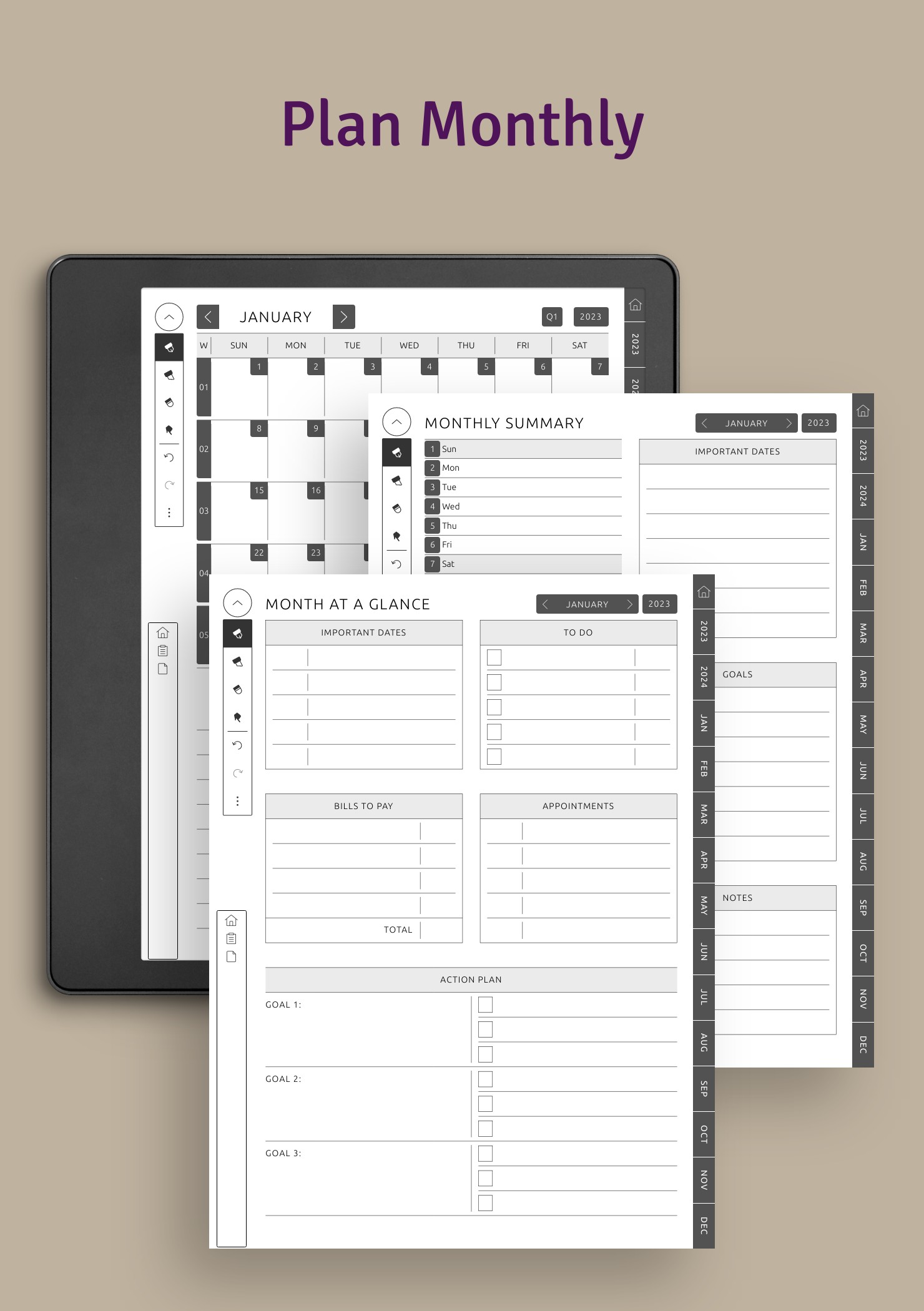 Download Kindle Scribe Weekly Planner Get Hyperlinked PDF