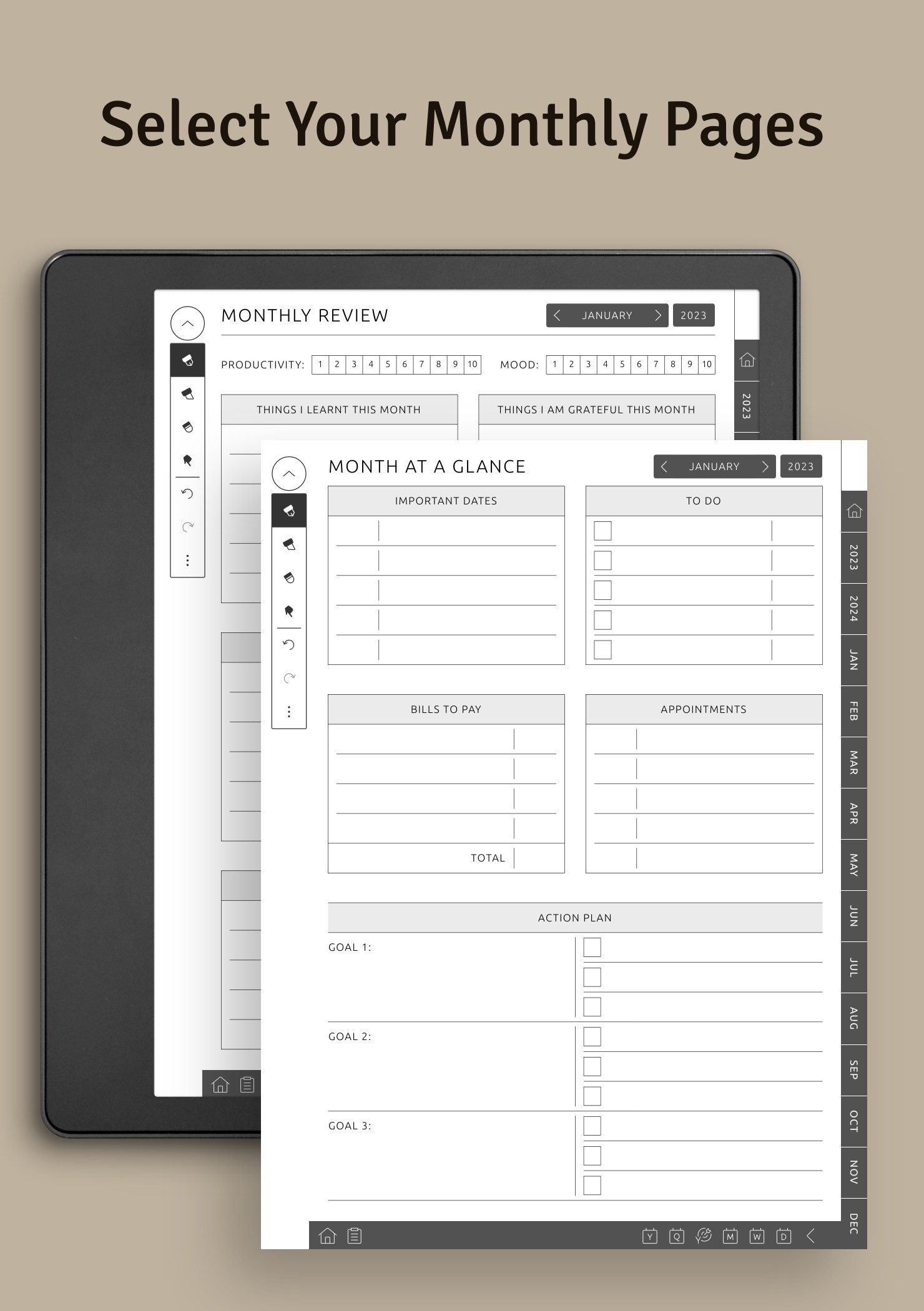 Download Kindle Scribe Wellness Planner Hyperlinked PDF