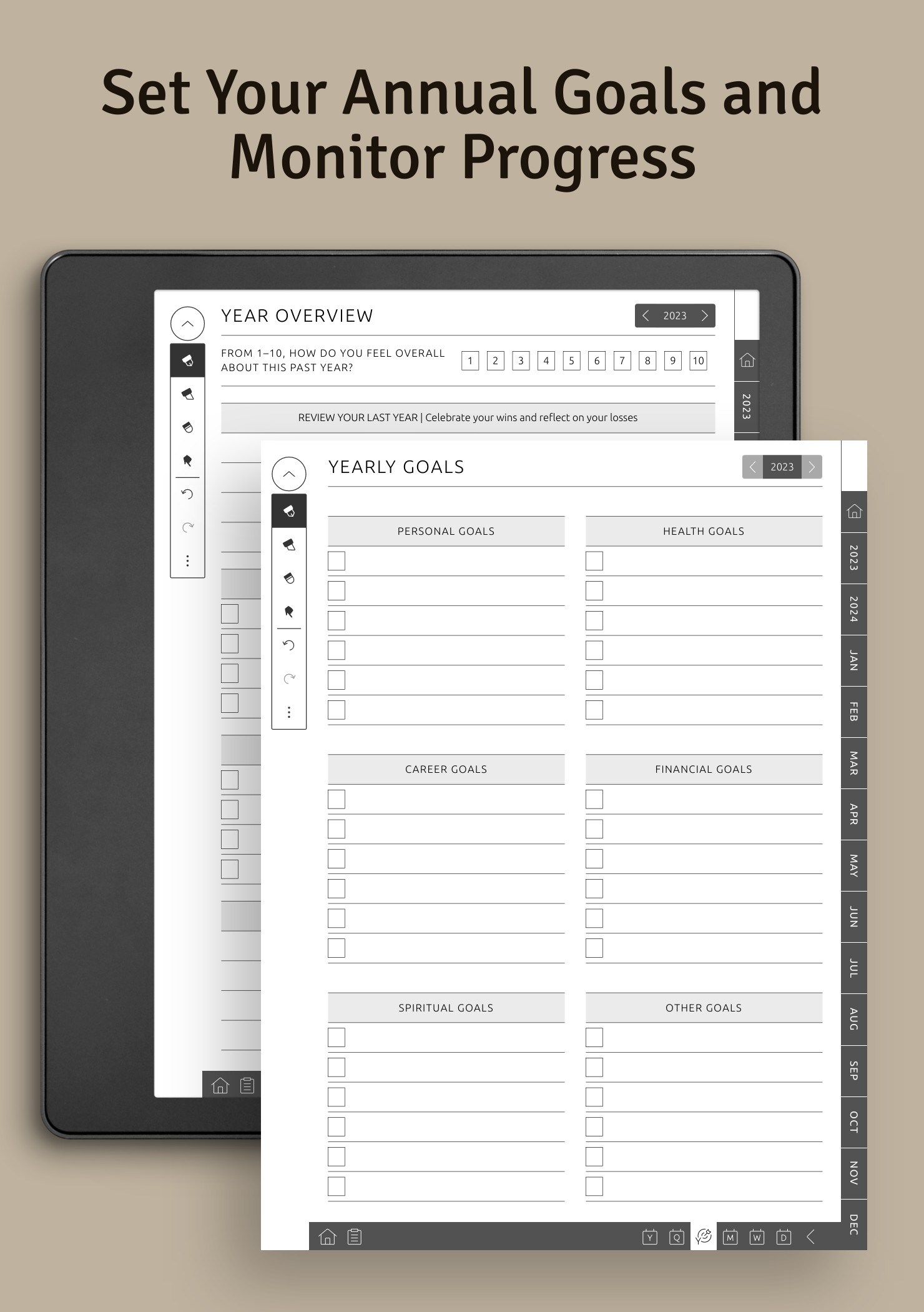 Download Kindle Scribe Wellness Planner Hyperlinked PDF