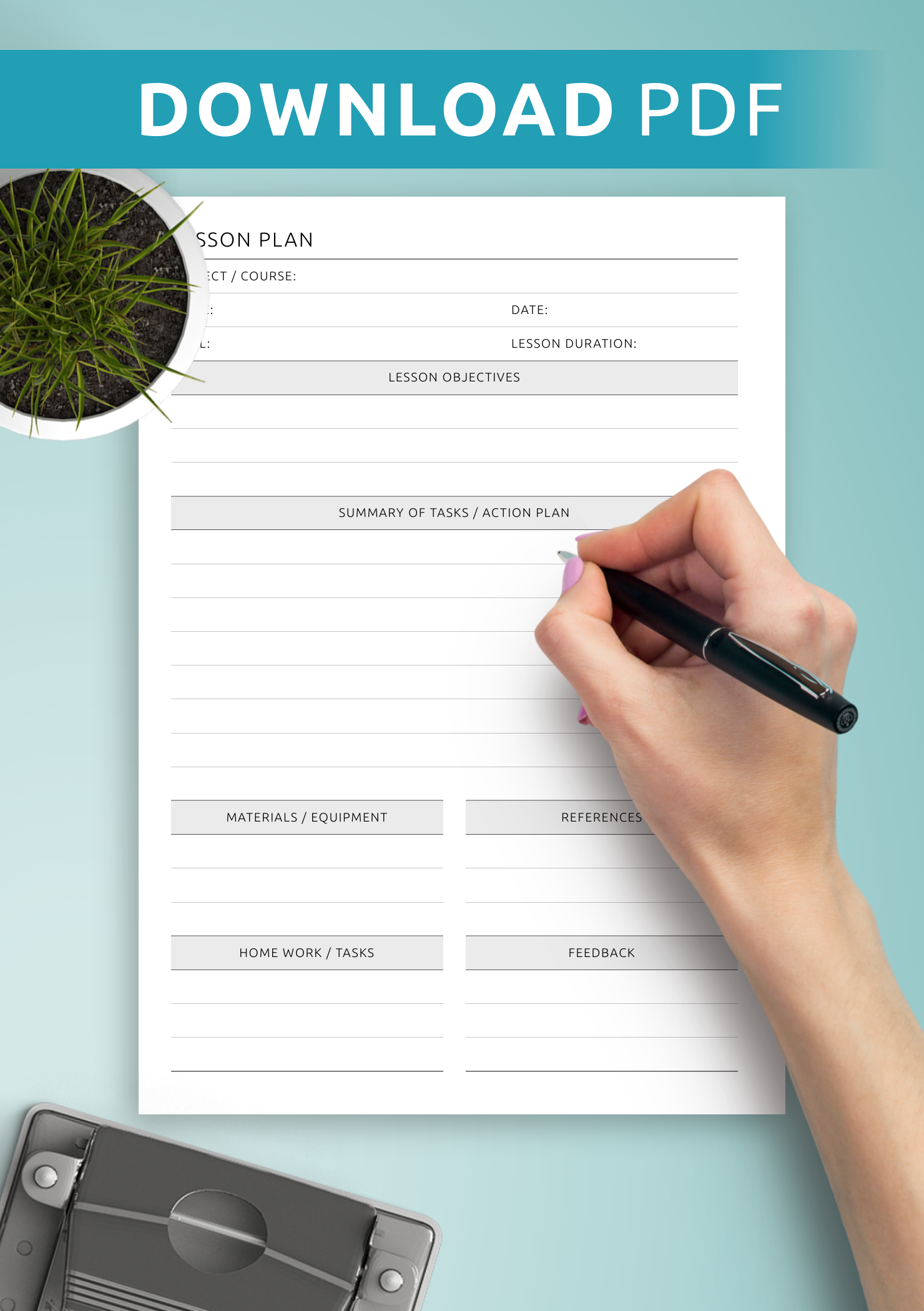 Download Printable Lesson Plan - Original Style PDF