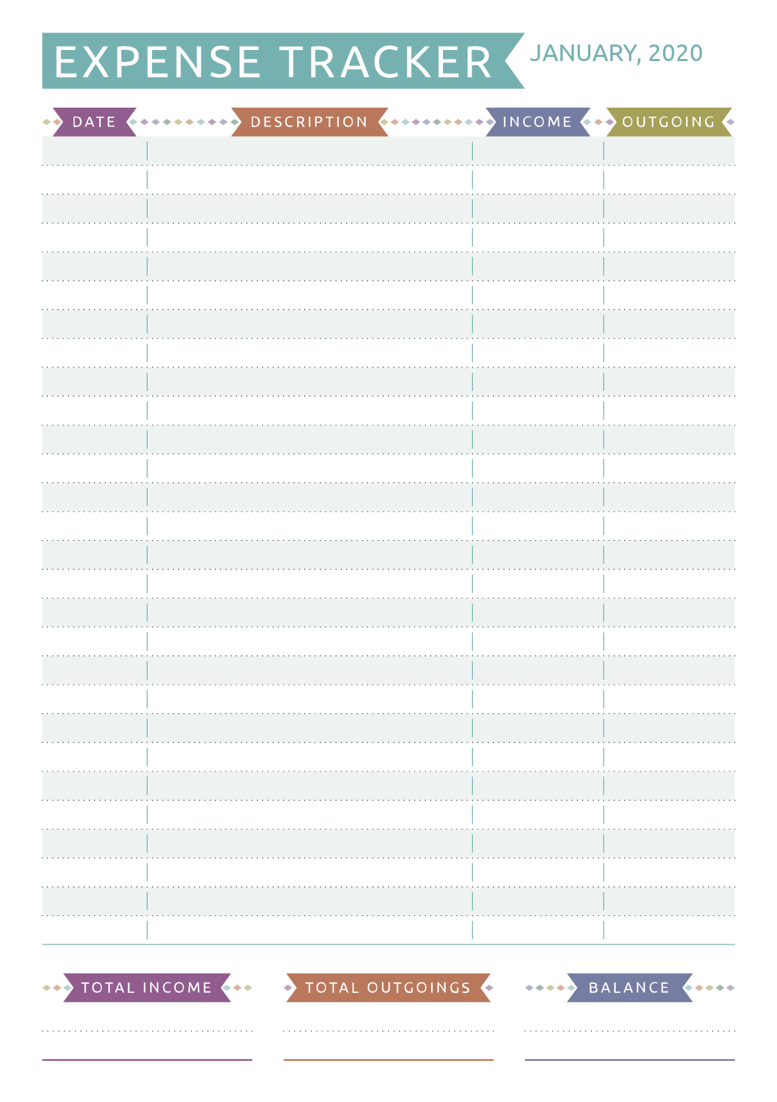Download Printable Life Planner Dated - Casual Style PDF