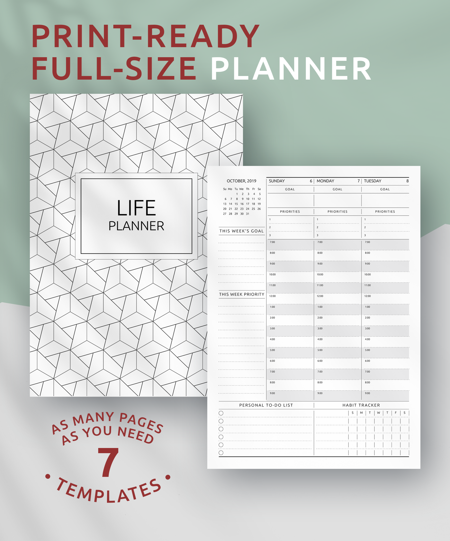 Download Printable Life Planner Dated - Original Style PDF