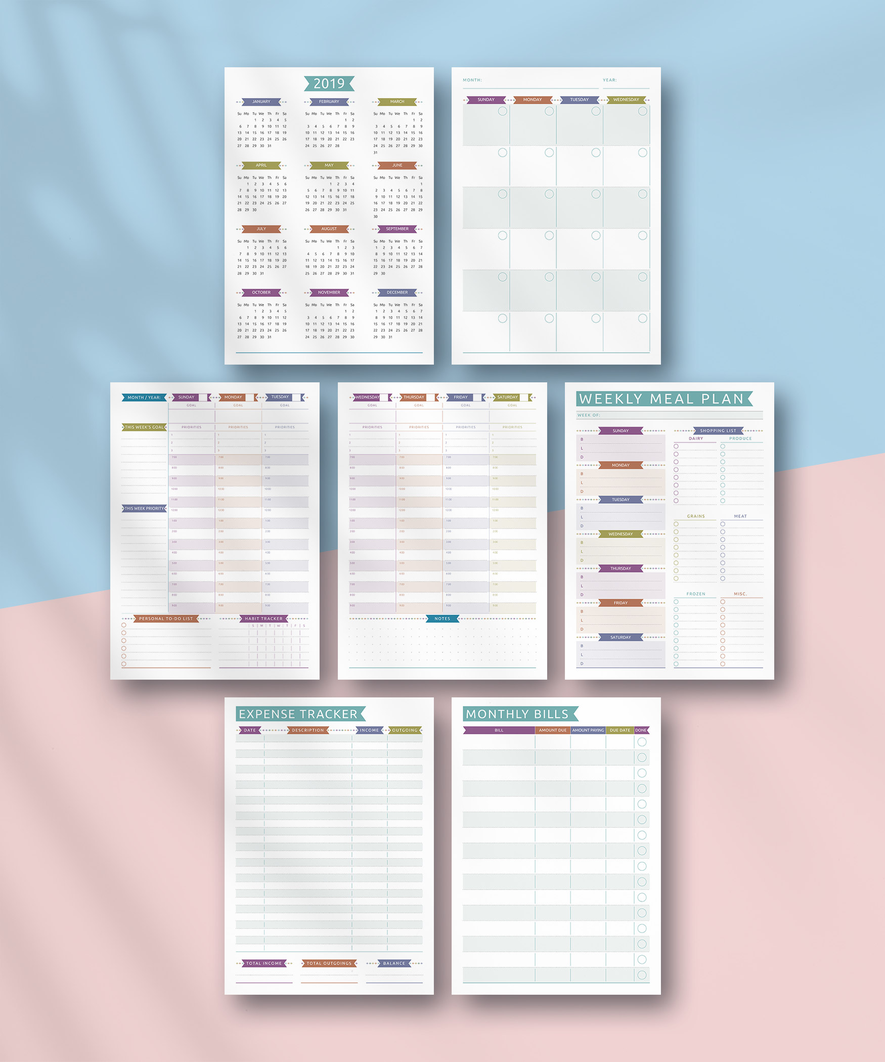 Download Printable Life Planner Undated - Casual Style PDF