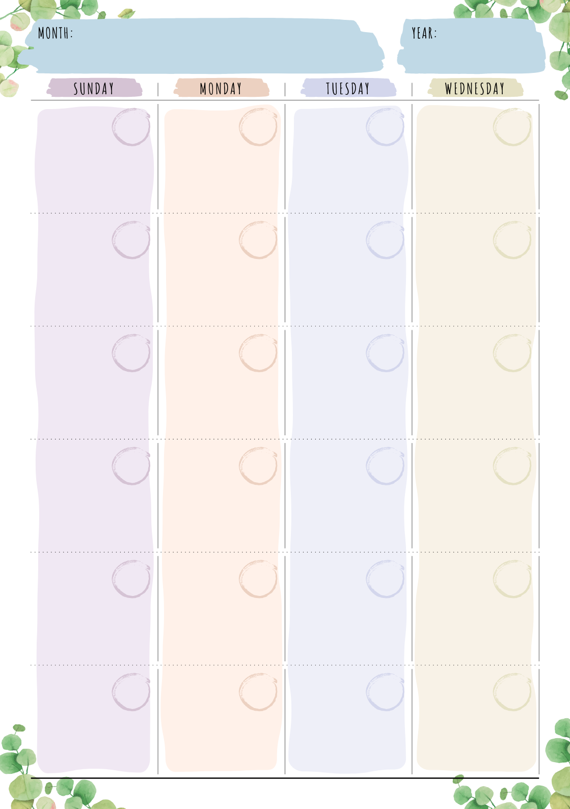 Undated Life Planner – Floral Style for Goals & Wellness