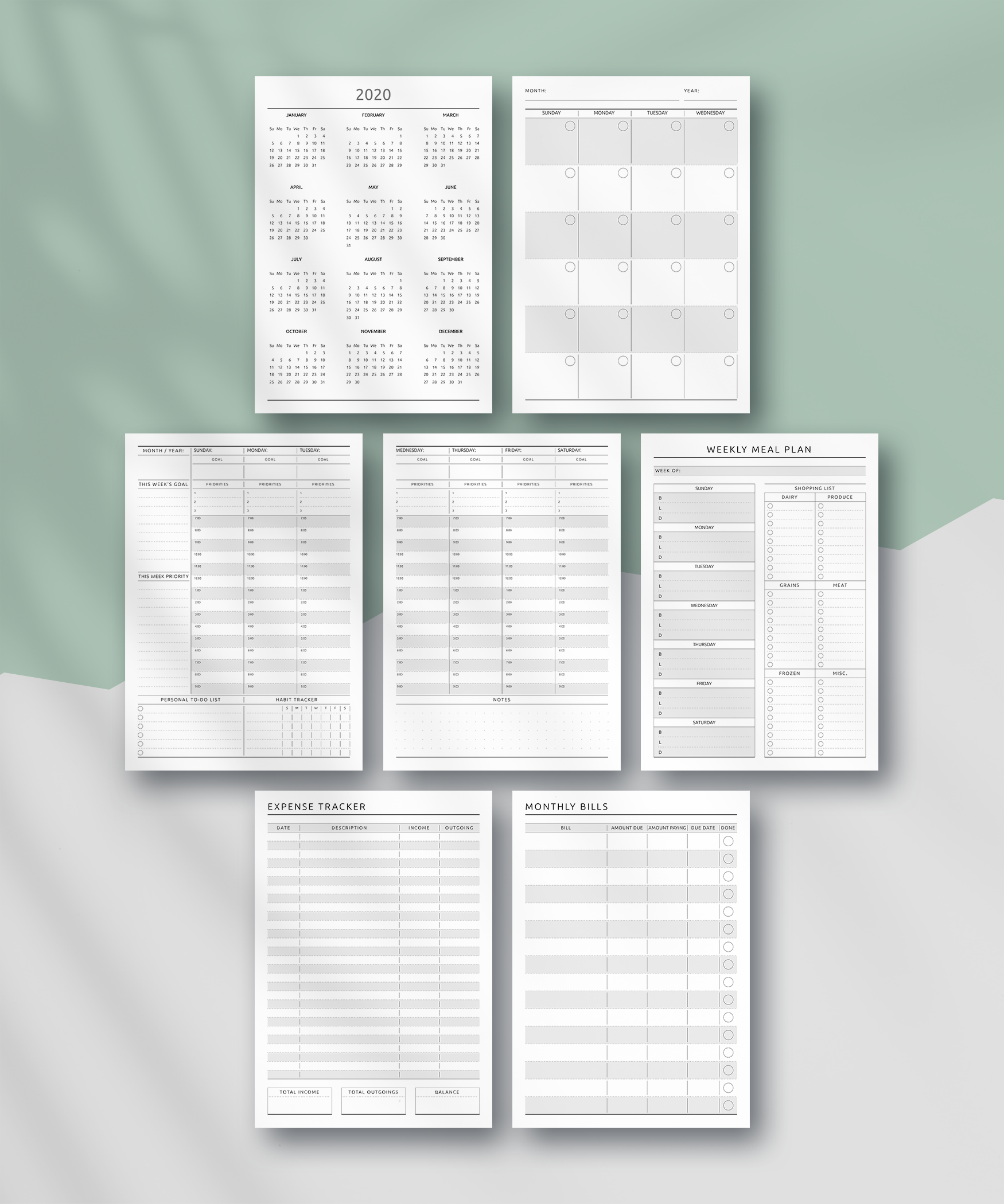 Download Printable Life Planner Undated - Original Style PDF