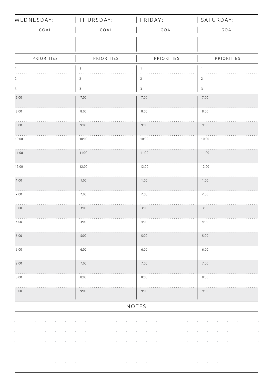 Download Printable Life Planner Undated - Original Style PDF