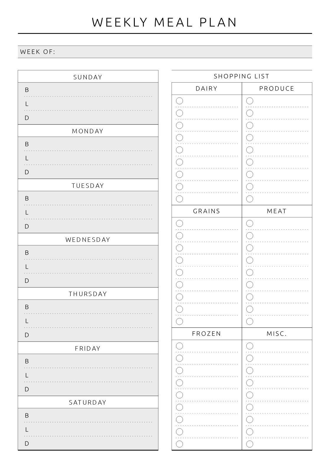 Download Printable Life Planner Undated - Original Style PDF