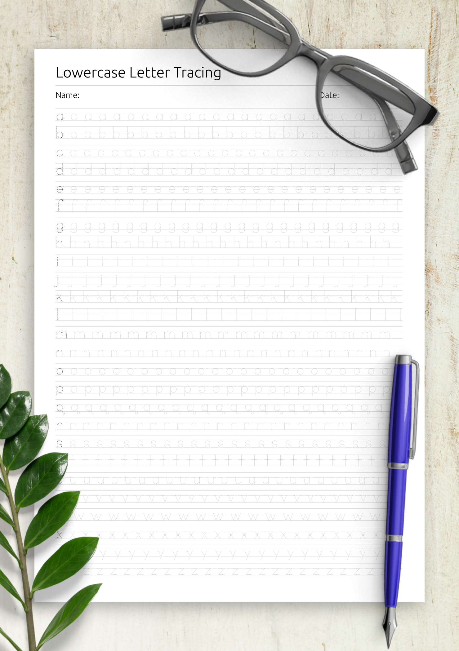 Download Capital Letters A-Z Tracing Practice for Kids Printable PDF