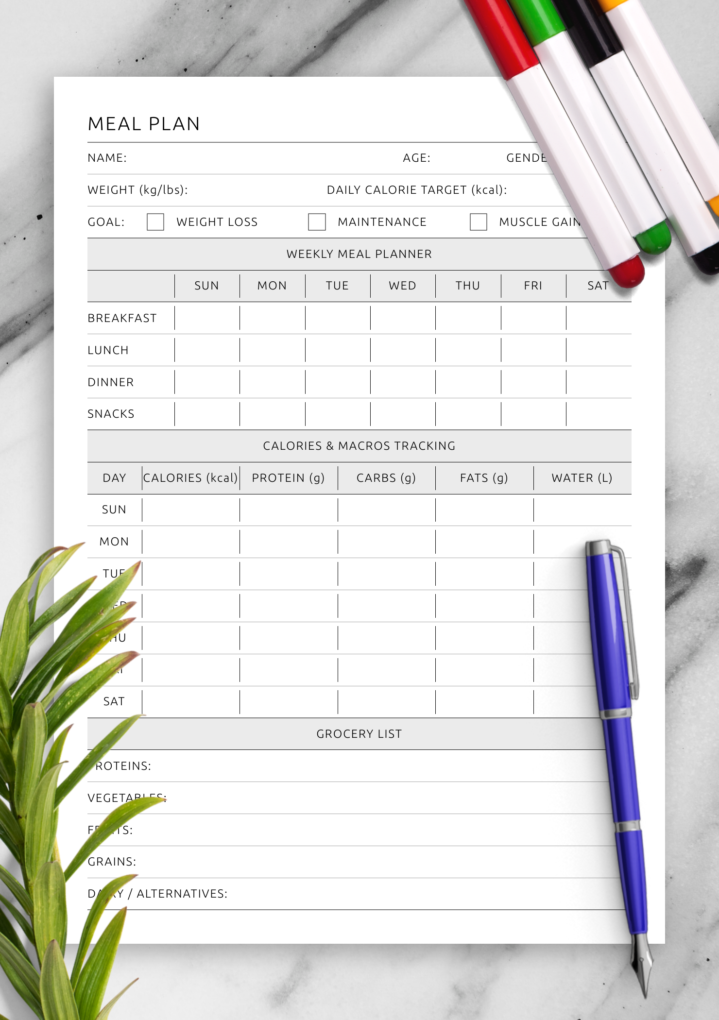 Meal Plan – Track Calories & Macros for Smarter Nutrition