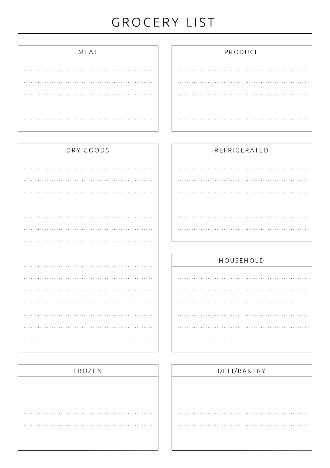 Download Printable Meal Planner - Original Style PDF