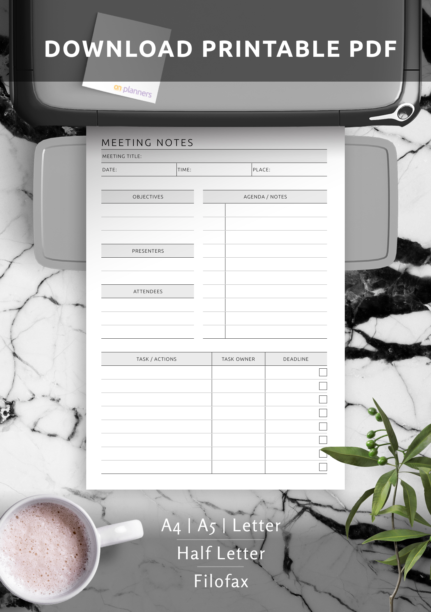 Meeting Agenda & Notes Template – Organize Your Workflow