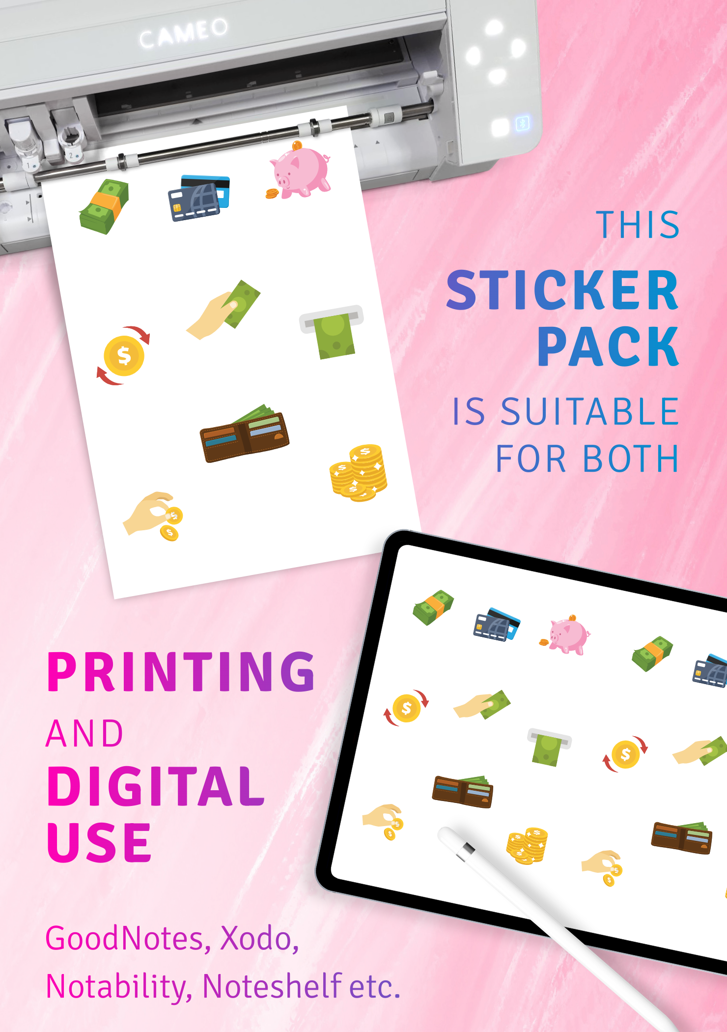Download Lovely Money & Finance Sticker Pack PNG
