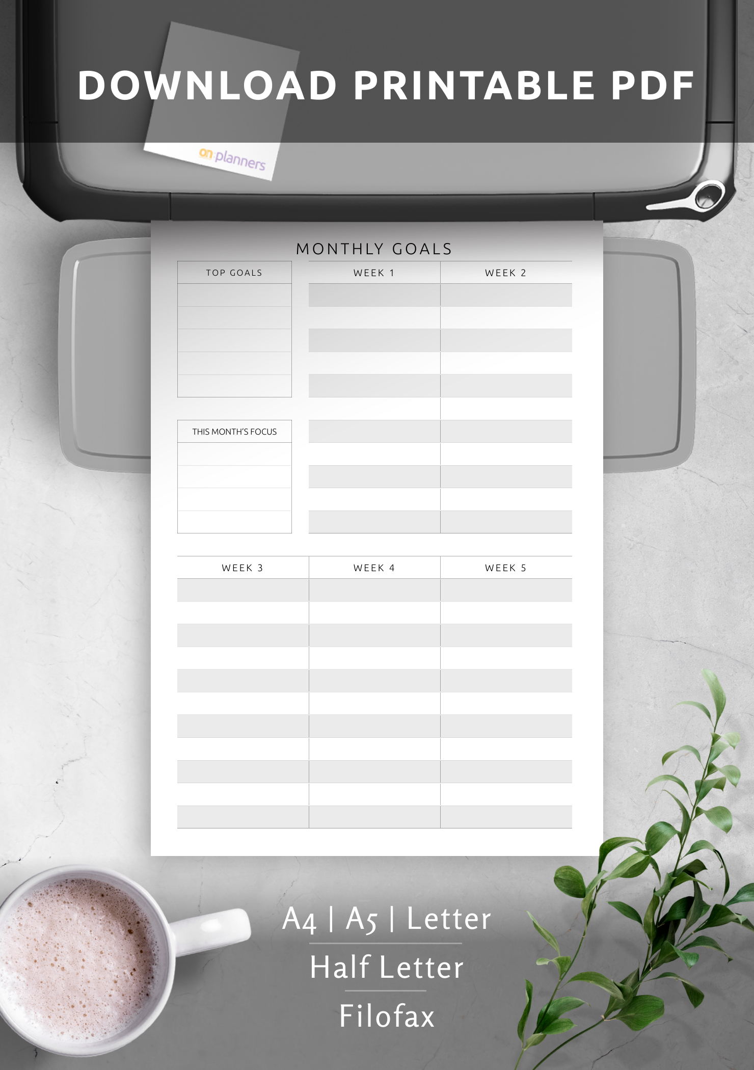 Download Printable Monthly Goal Setting Template PDF Download Printable Monthly Goal Setting Template PDF