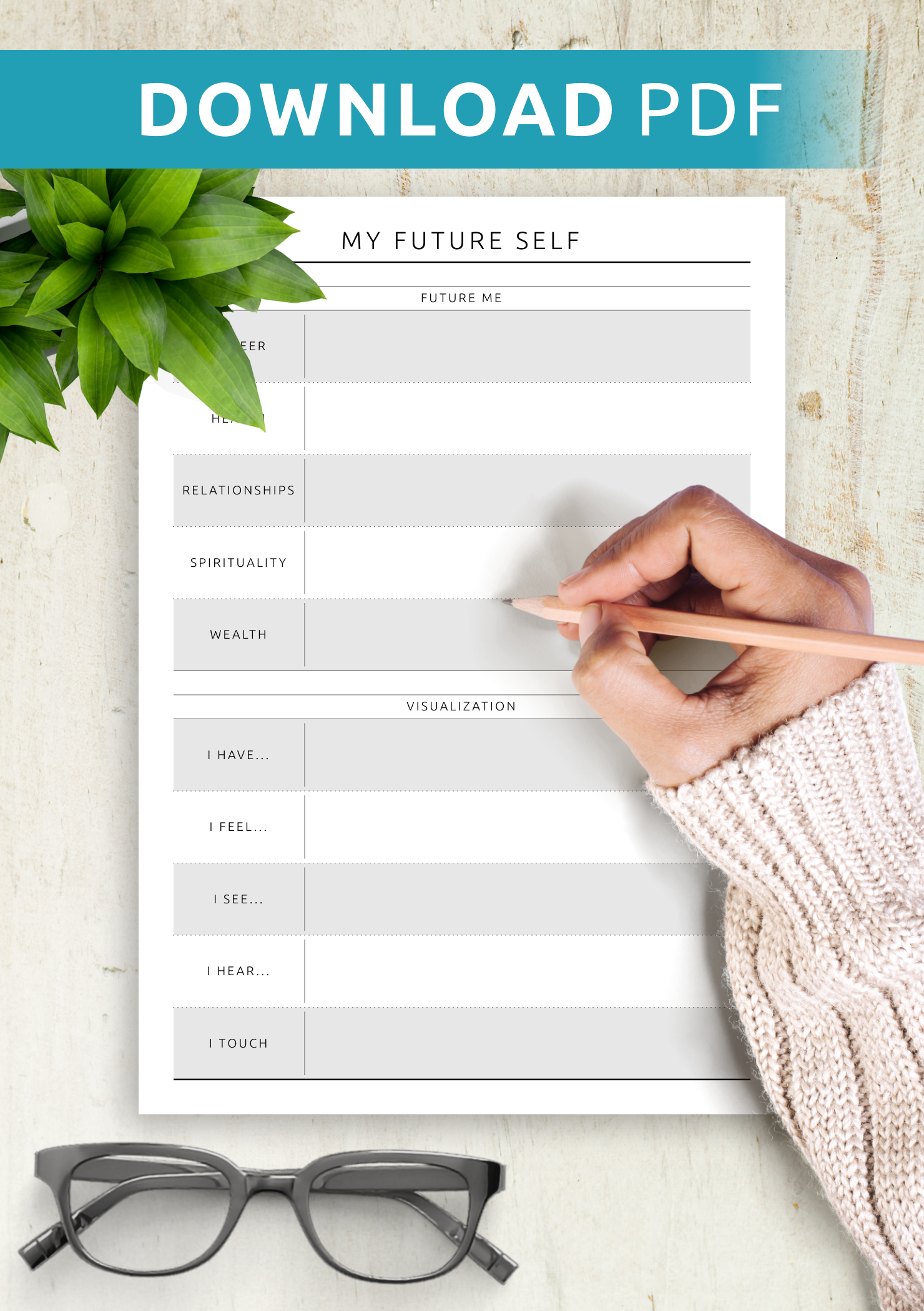 Download Printable My Future Self Template PDF