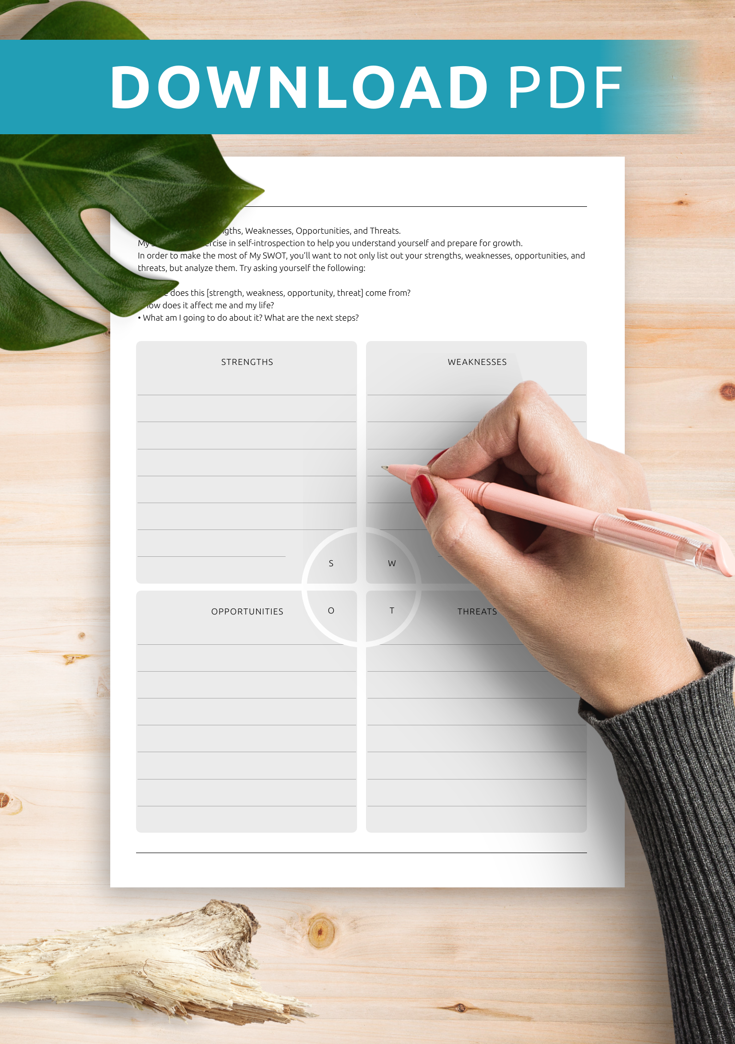 Download Editable SWOT Analysis Template PDF Free