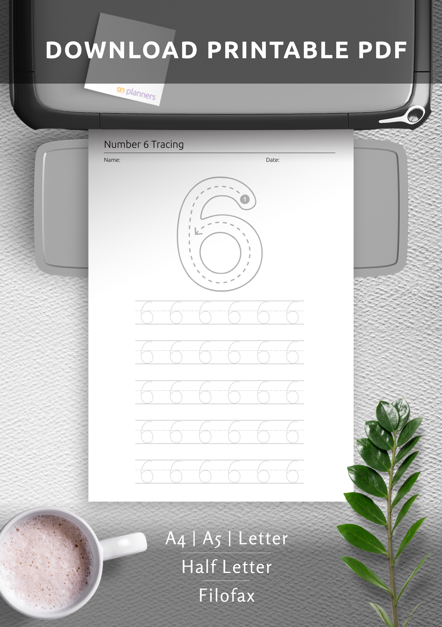 Download Number 6 Worksheets for Kids Printable PDF