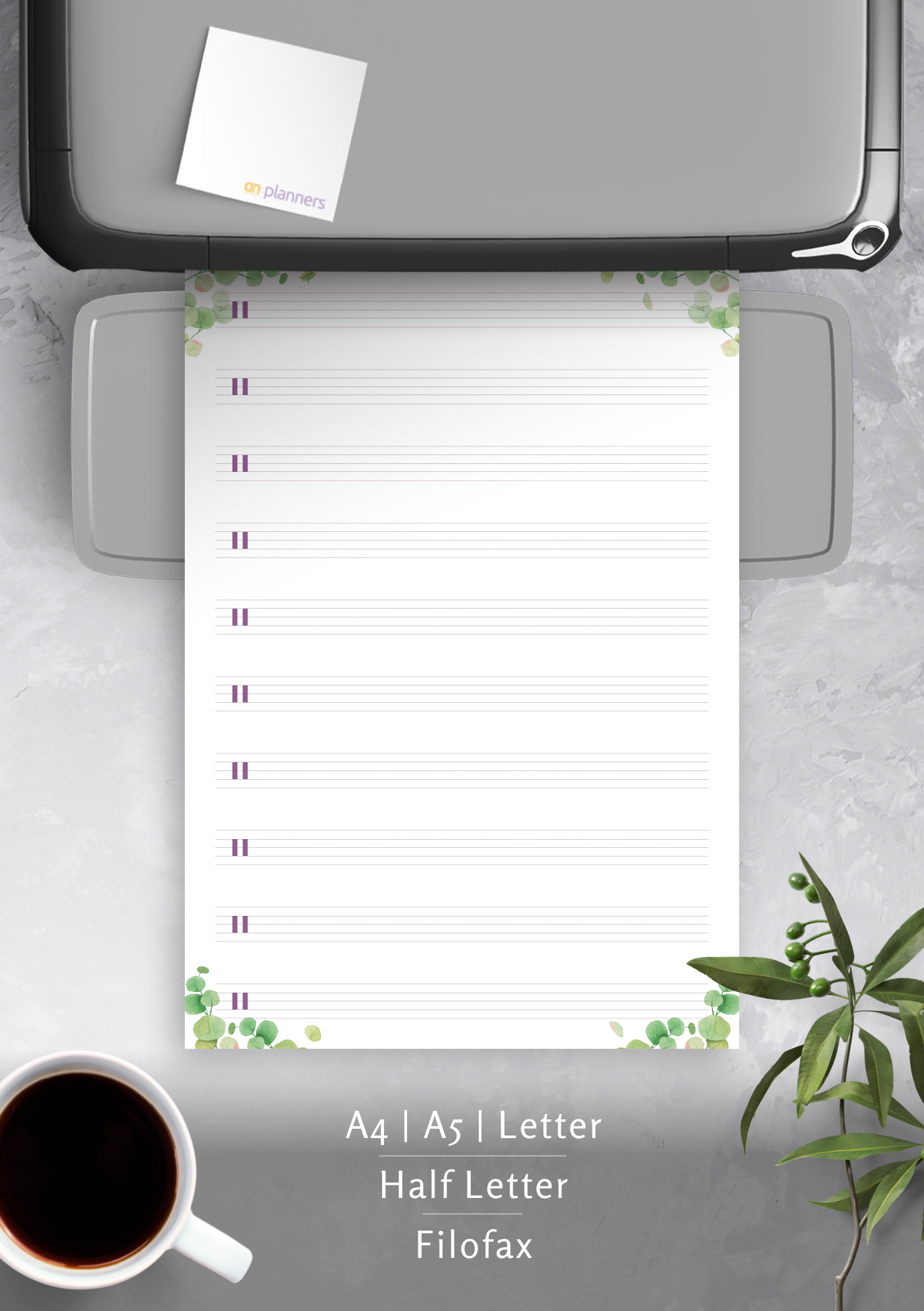 Download Percussion Staff with Alt Clef – Printable Drum Notation Sheet