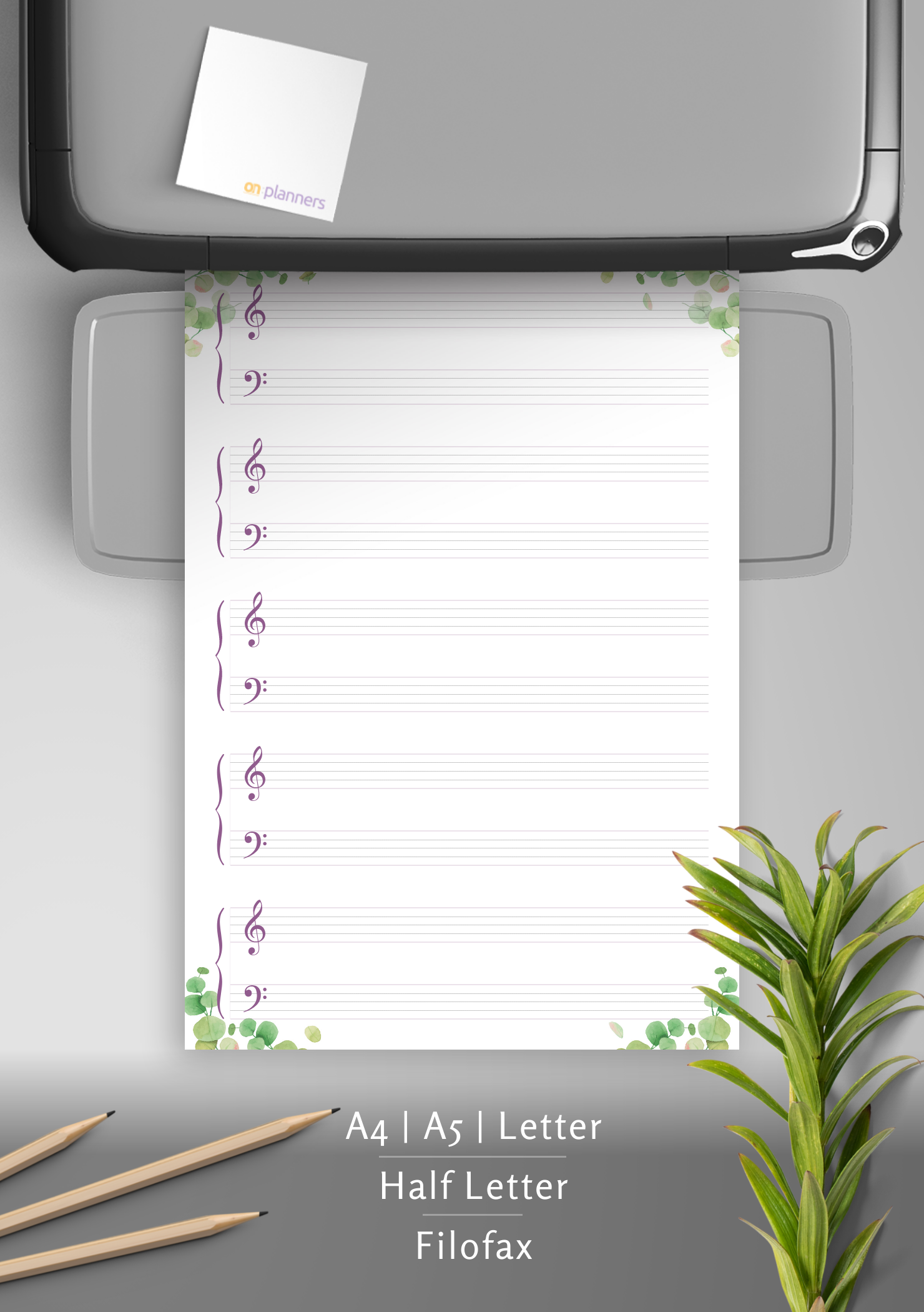 Download Printable Piano Staff Template – Grand Staff with Treble and ...