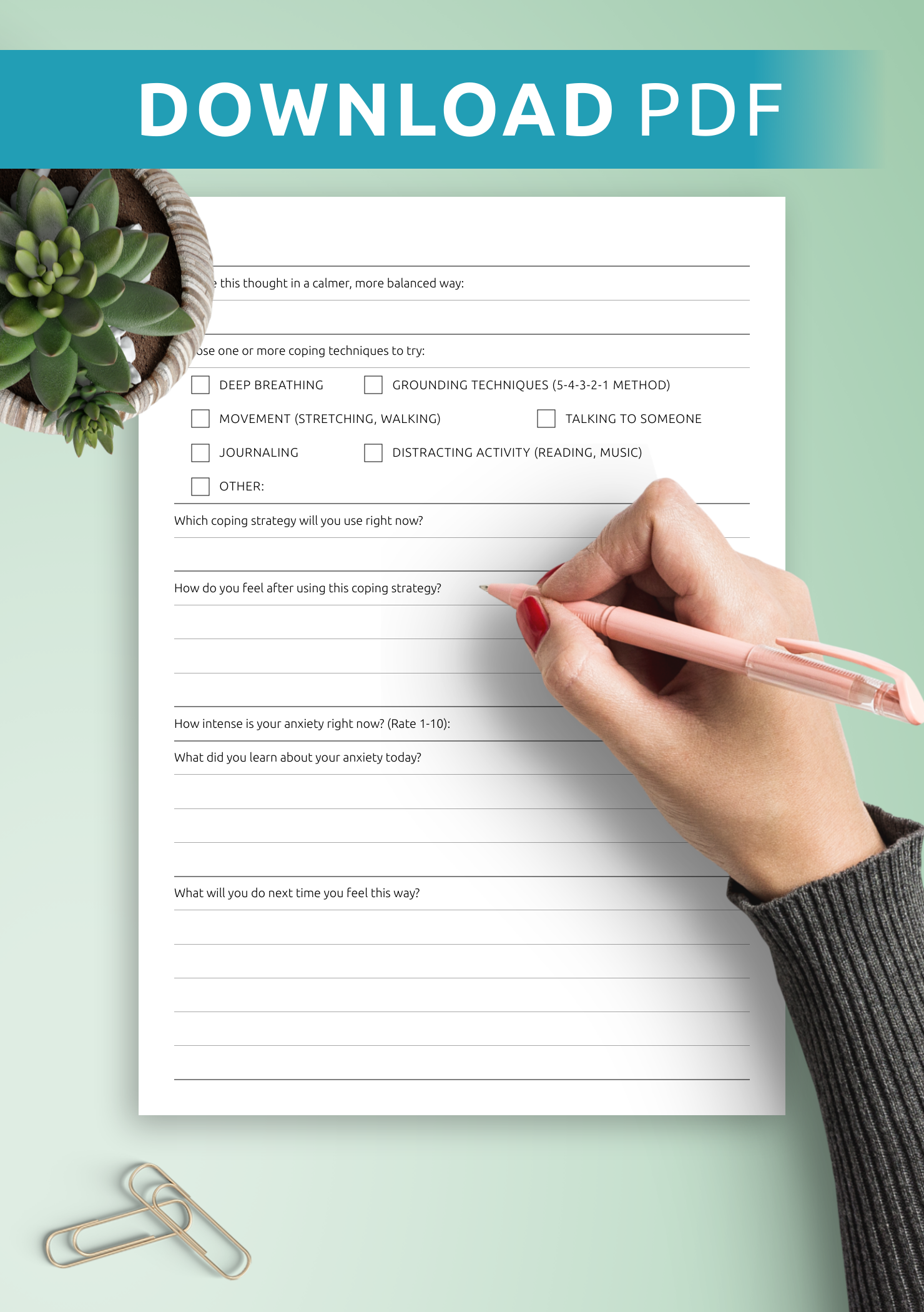 Anxiety Journal – Track Feelings & Reduce Daily Worry