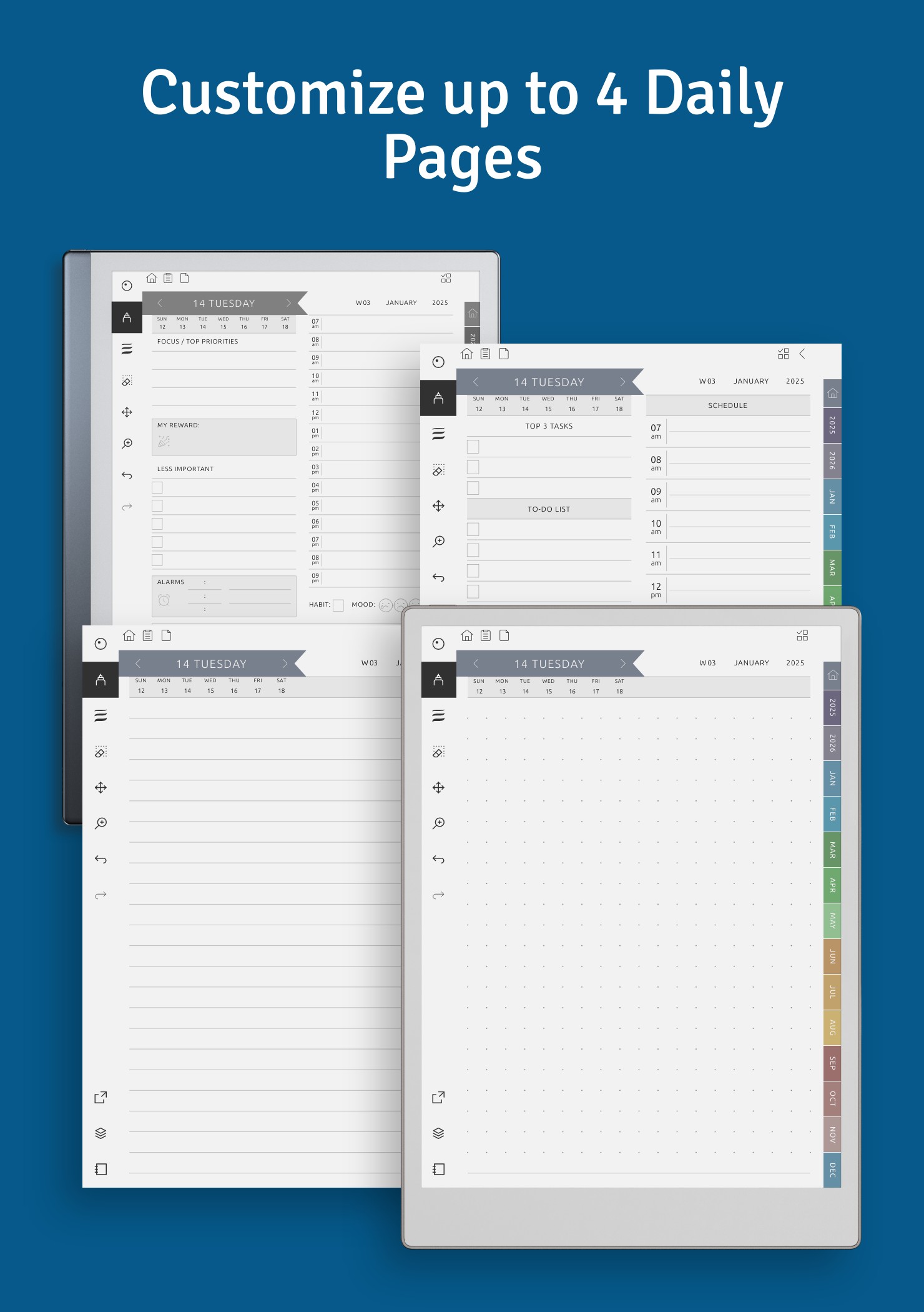 Download reMarkable Bullet Journal Hyperlinked PDF