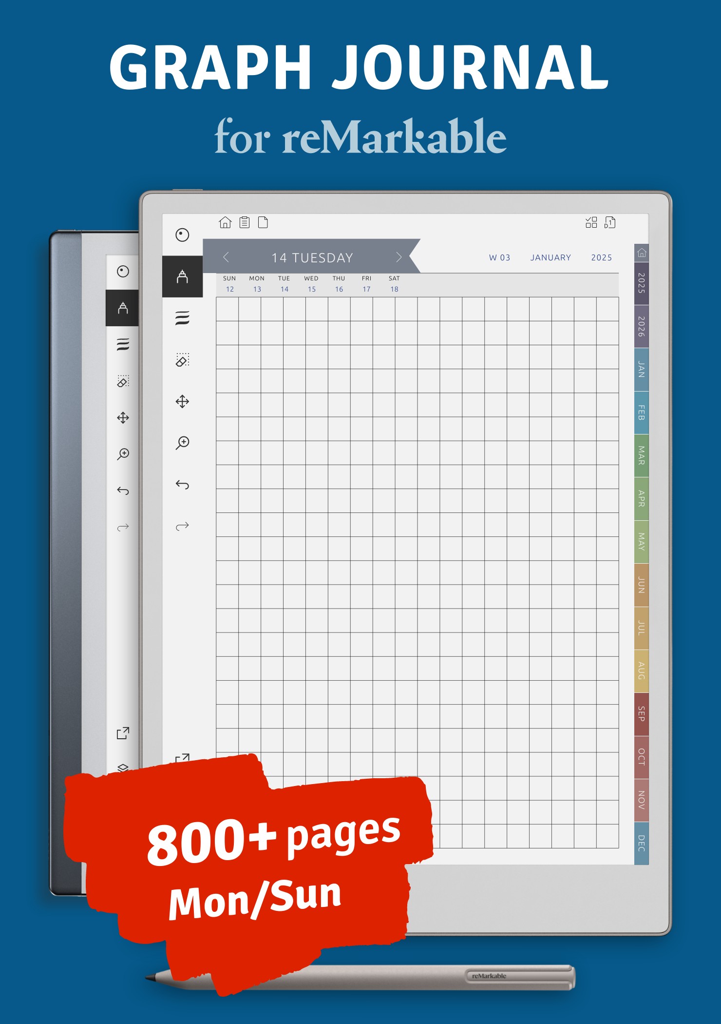 Download Daily Notes - Graph Journal PDF for reMarkable