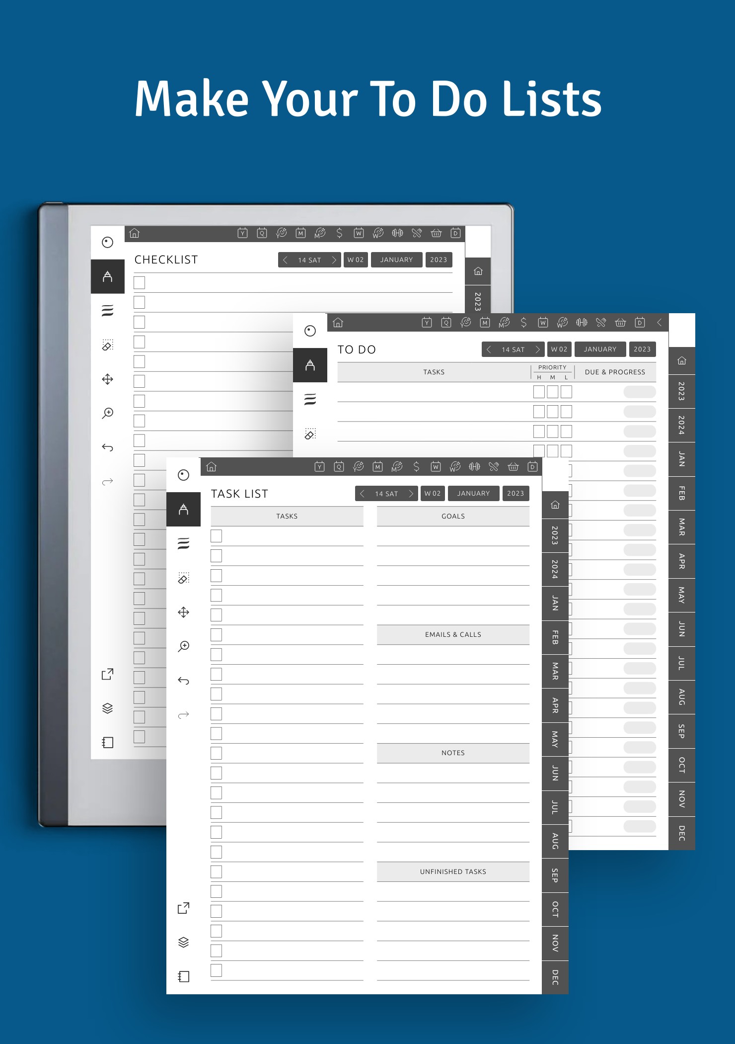 Download ReMarkable Daily Planner Hyperlinked PDF