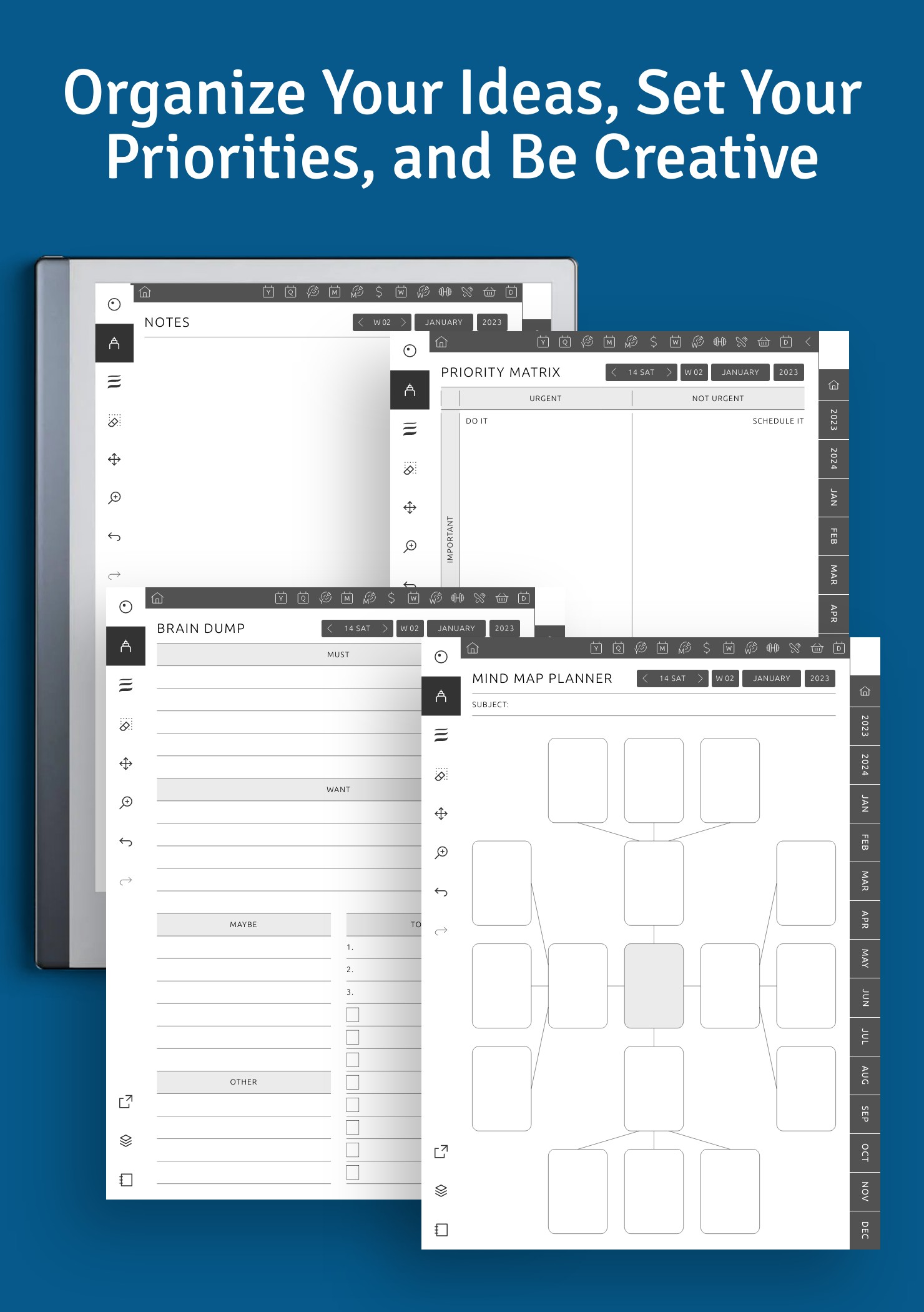 Download reMarkable Daily Planner Hyperlinked PDF