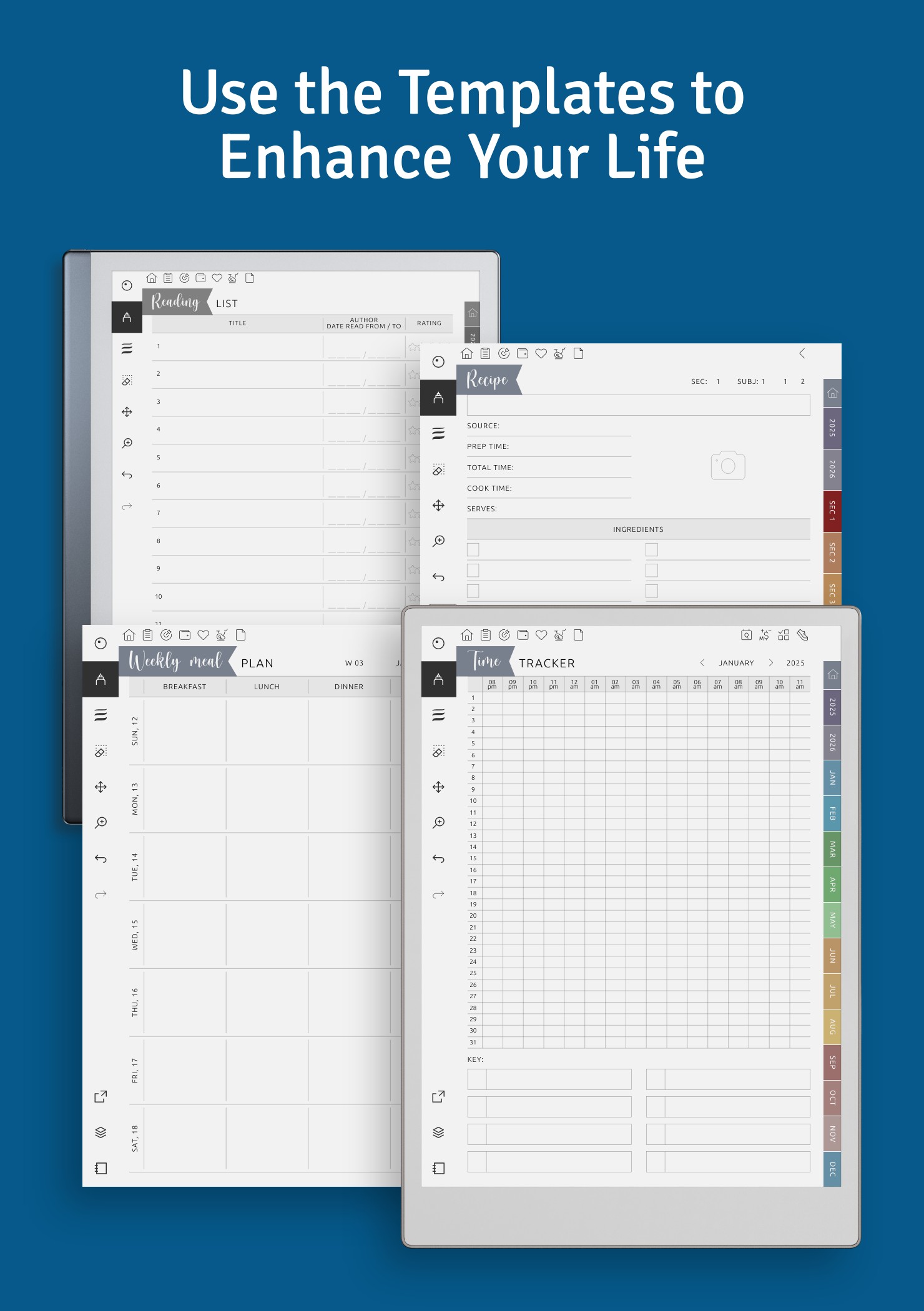 Download Life Planner PDF for reMarkable