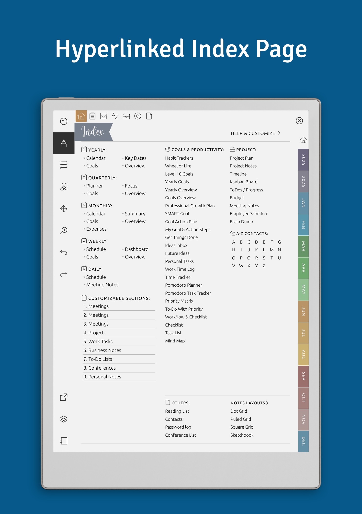 Download reMarkable Business Meeting Notes Hyperlinked PDF