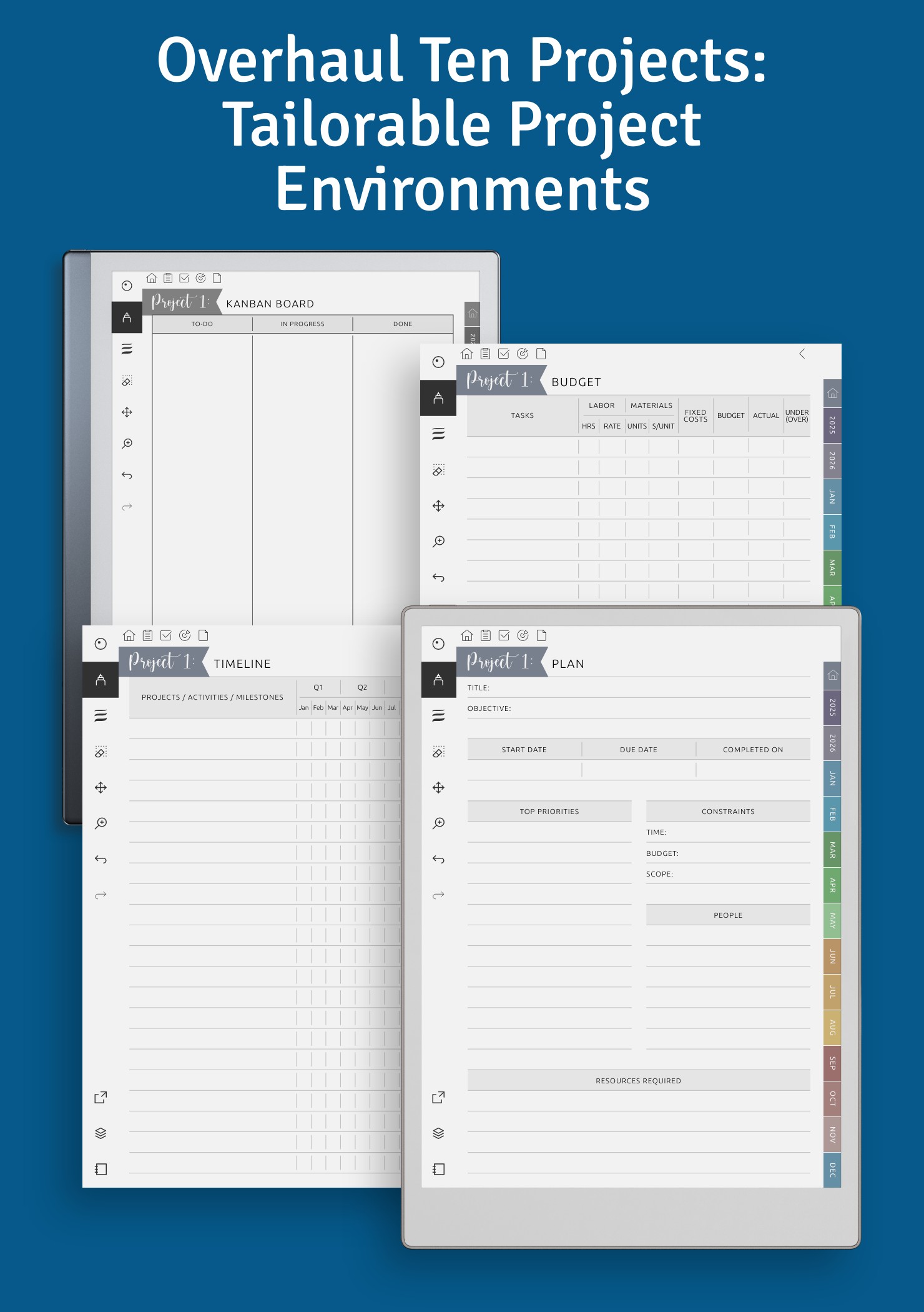 Download reMarkable Project Planner Hyperlinked PDF