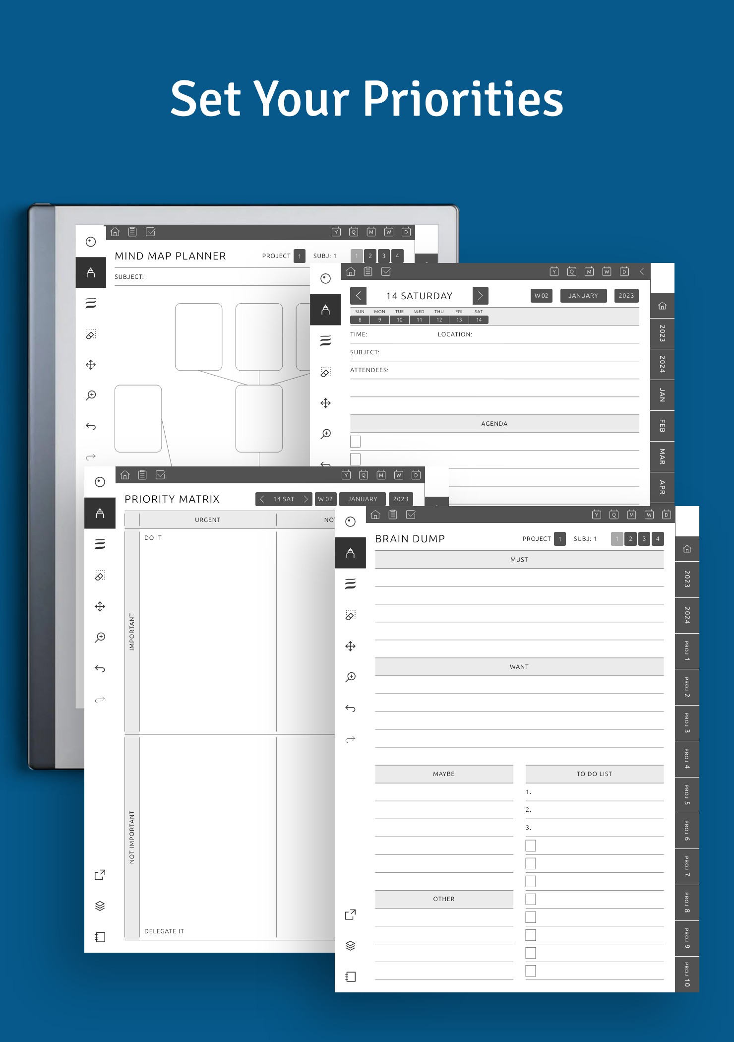 Download reMarkable Project Planner Hyperlinked PDF