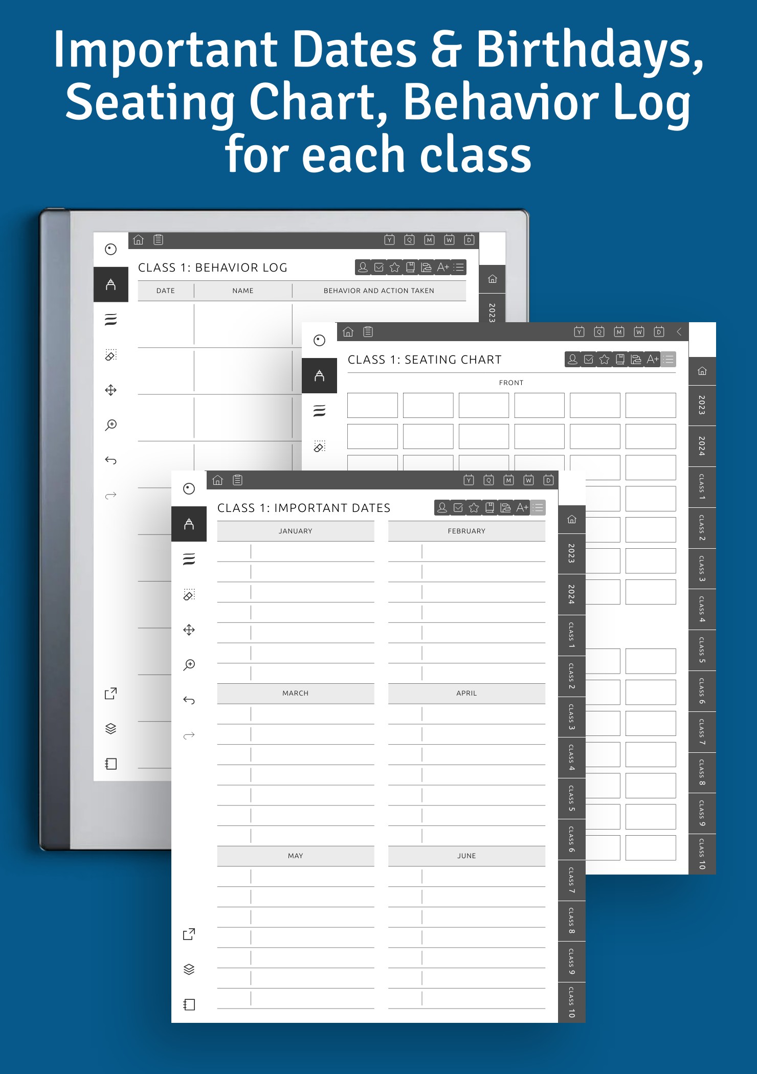 Download Printable reMarkable Teacher Planner PDF