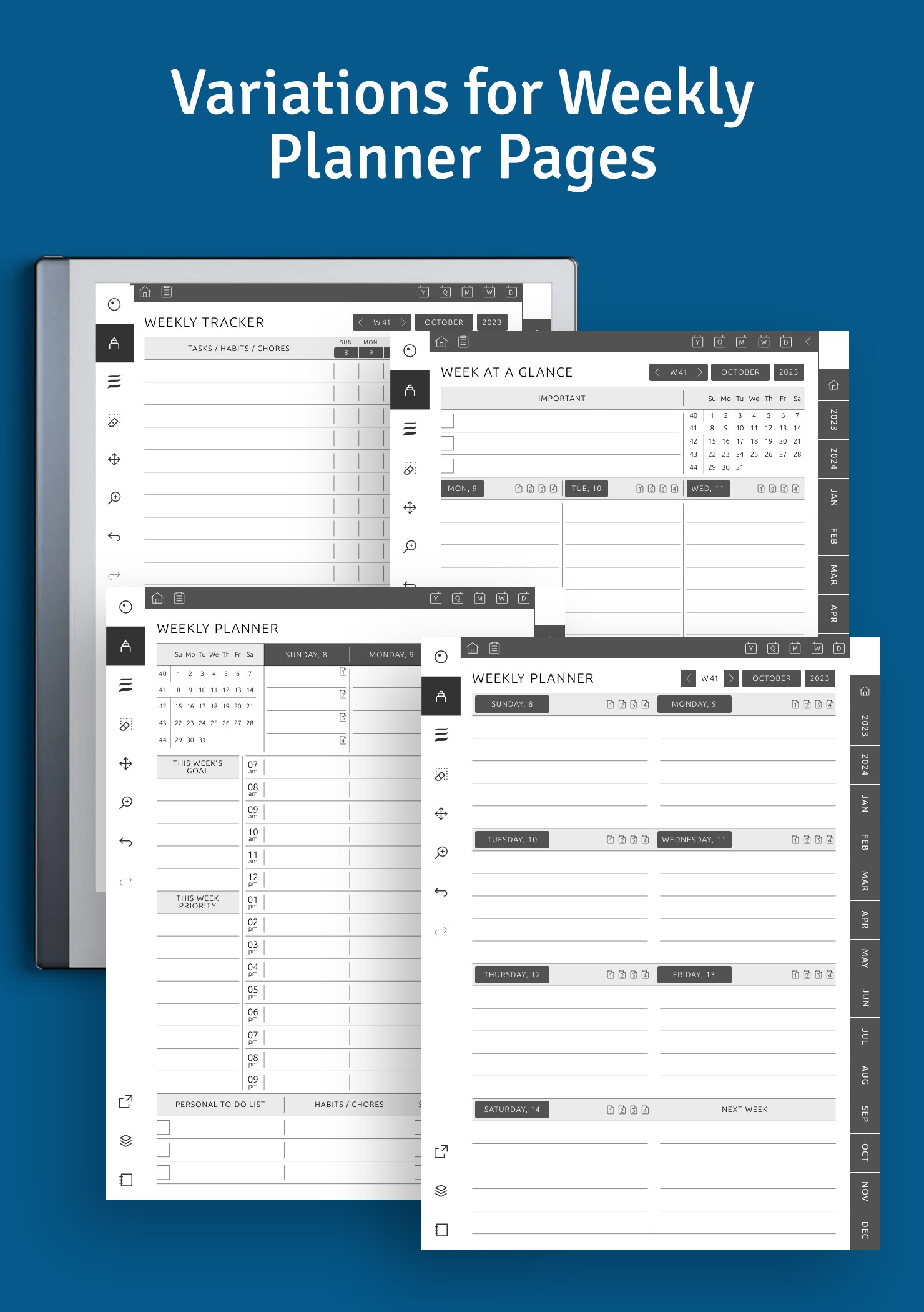 Download Printable reMarkable Teacher Planner PDF