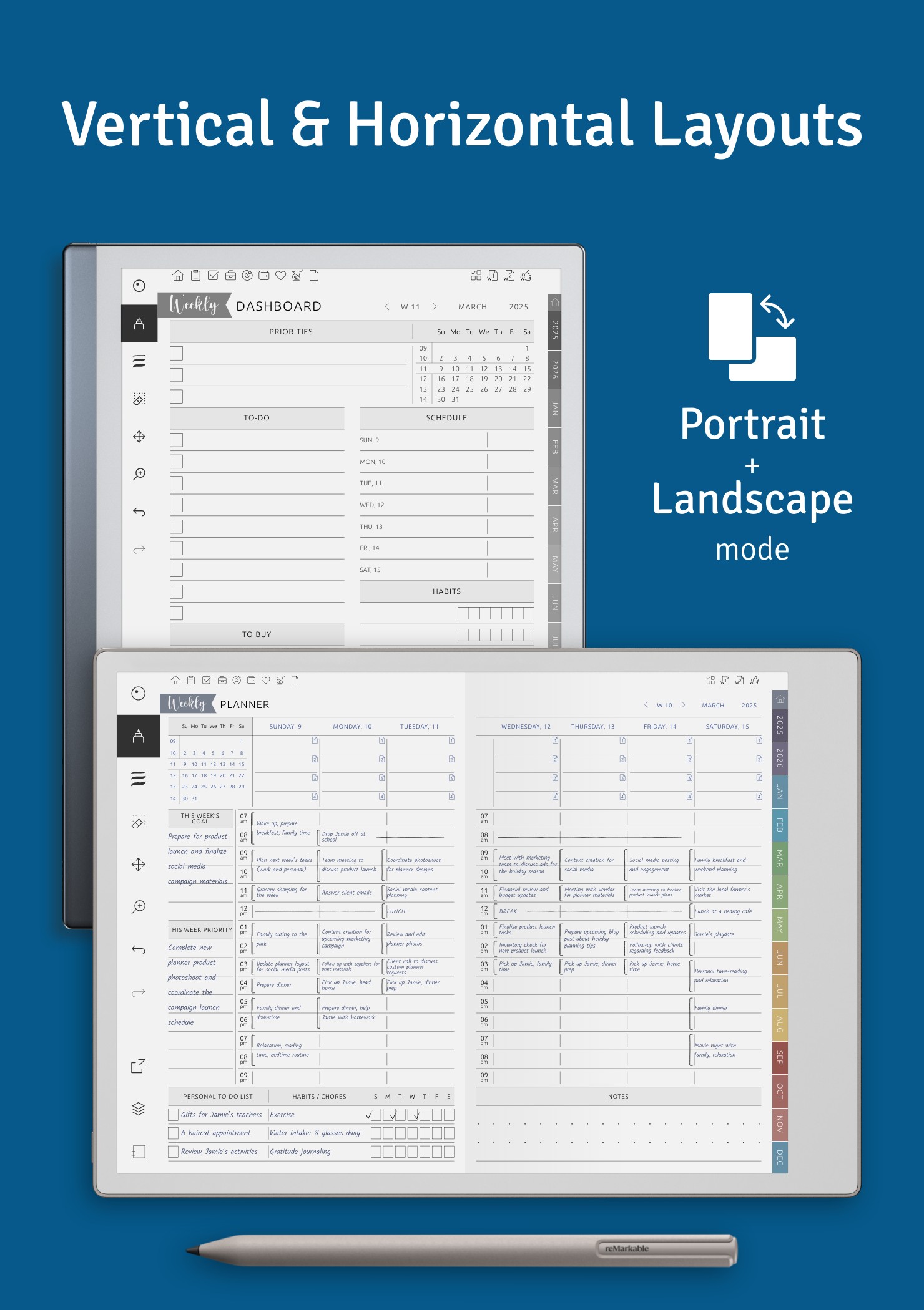 Download Ultimate reMarkable Planner Hyperlinked PDF