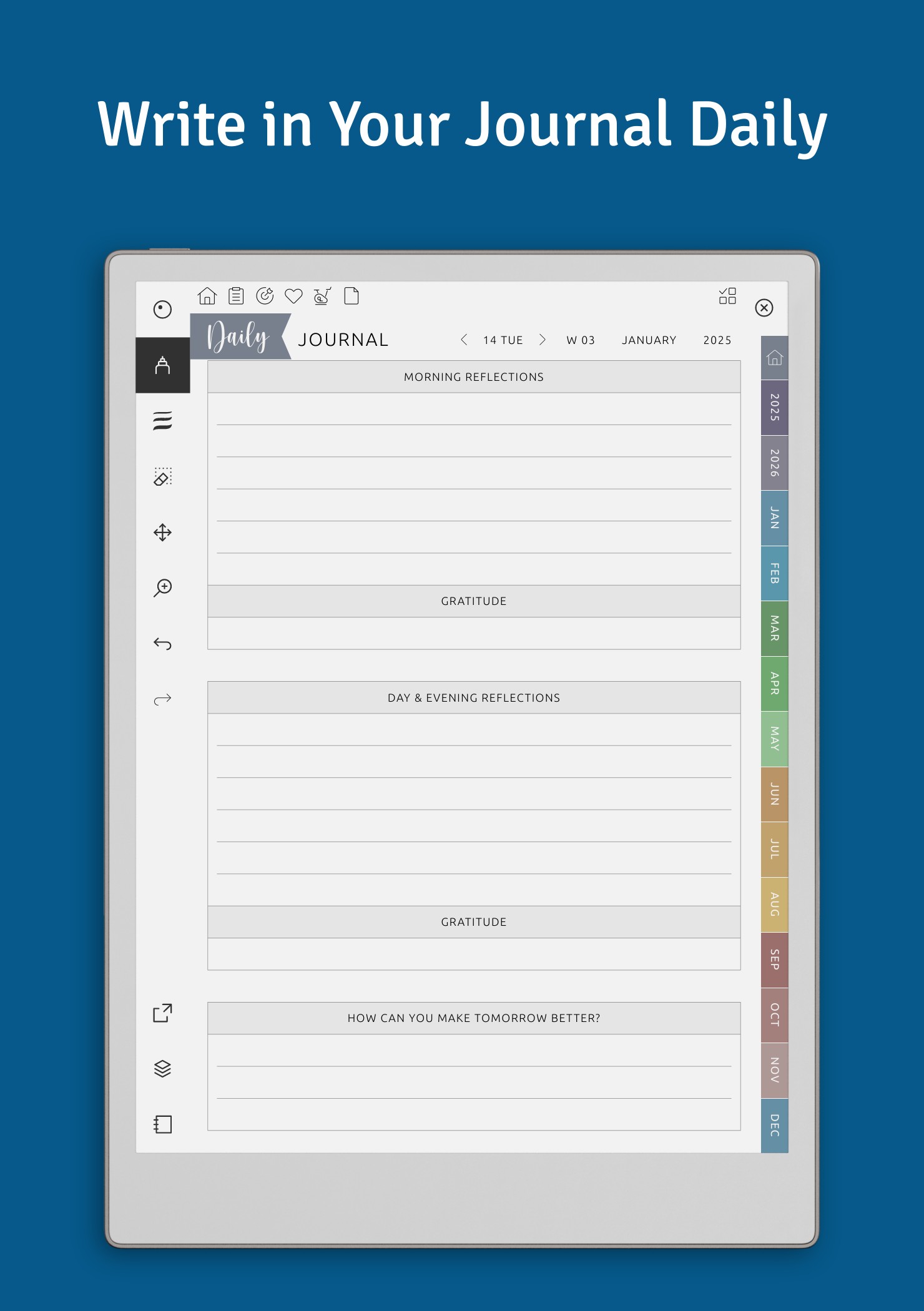 Download Wellness Planner PDF for reMarkable