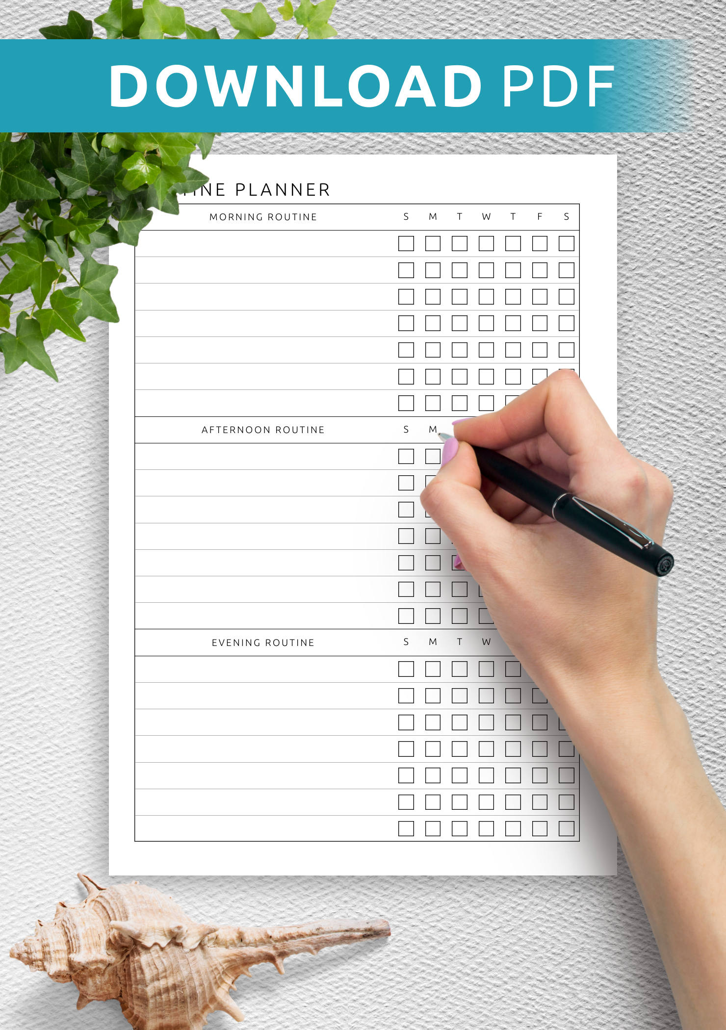 Download Printable Routine Planner Template PDF