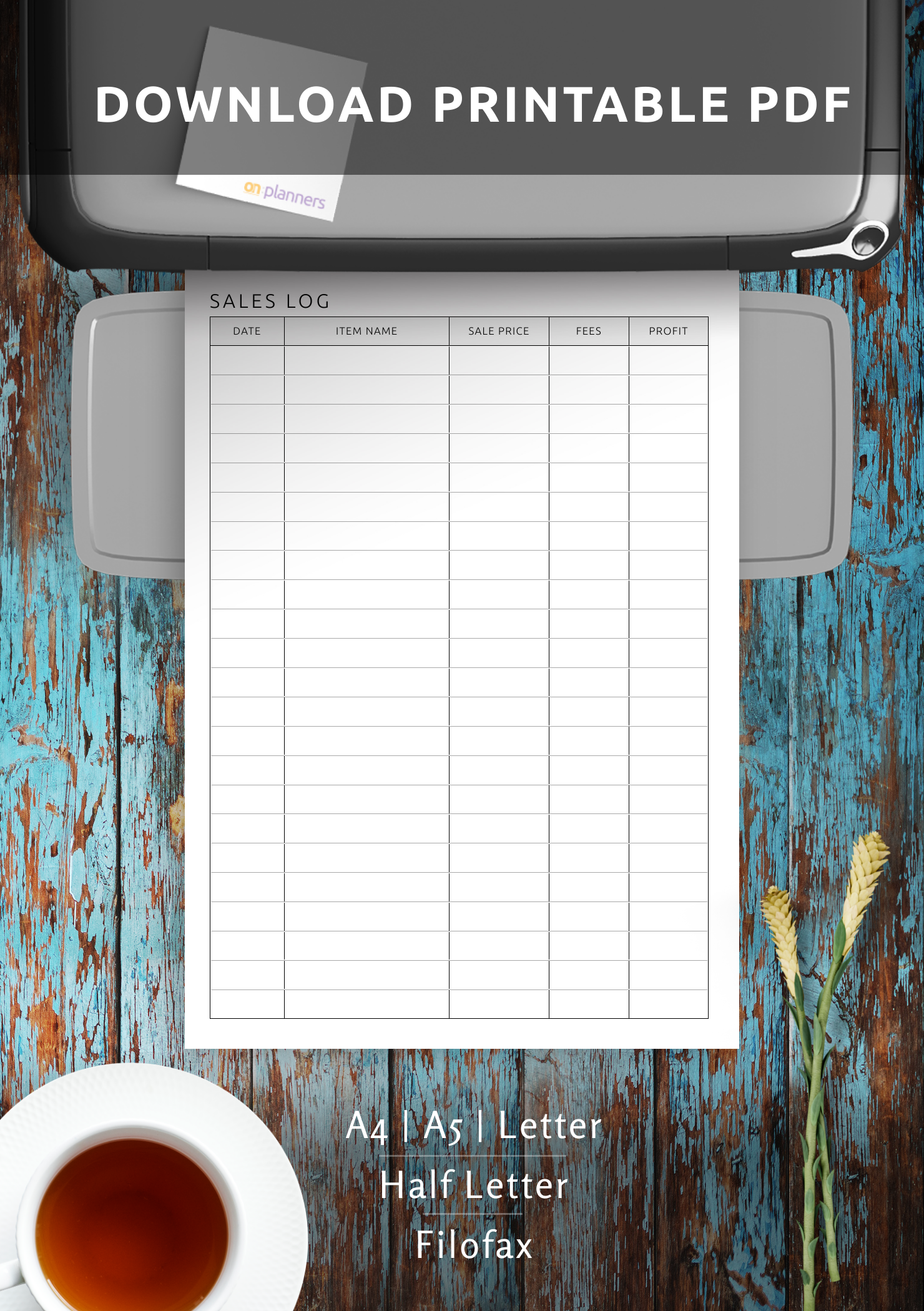Download Printable Sales Log Template PDF