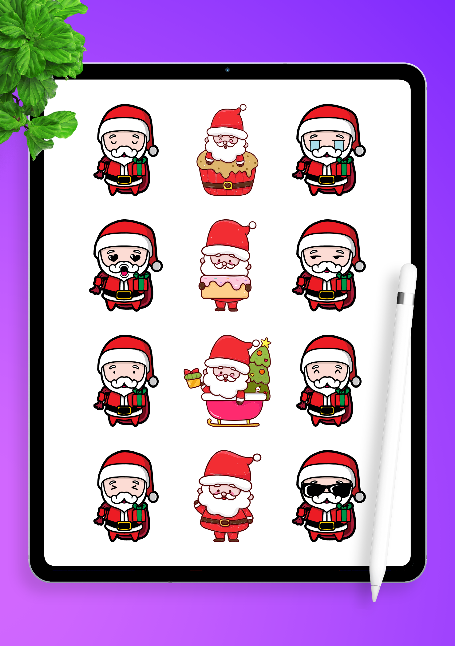 Christmas Animals Stickers part 1