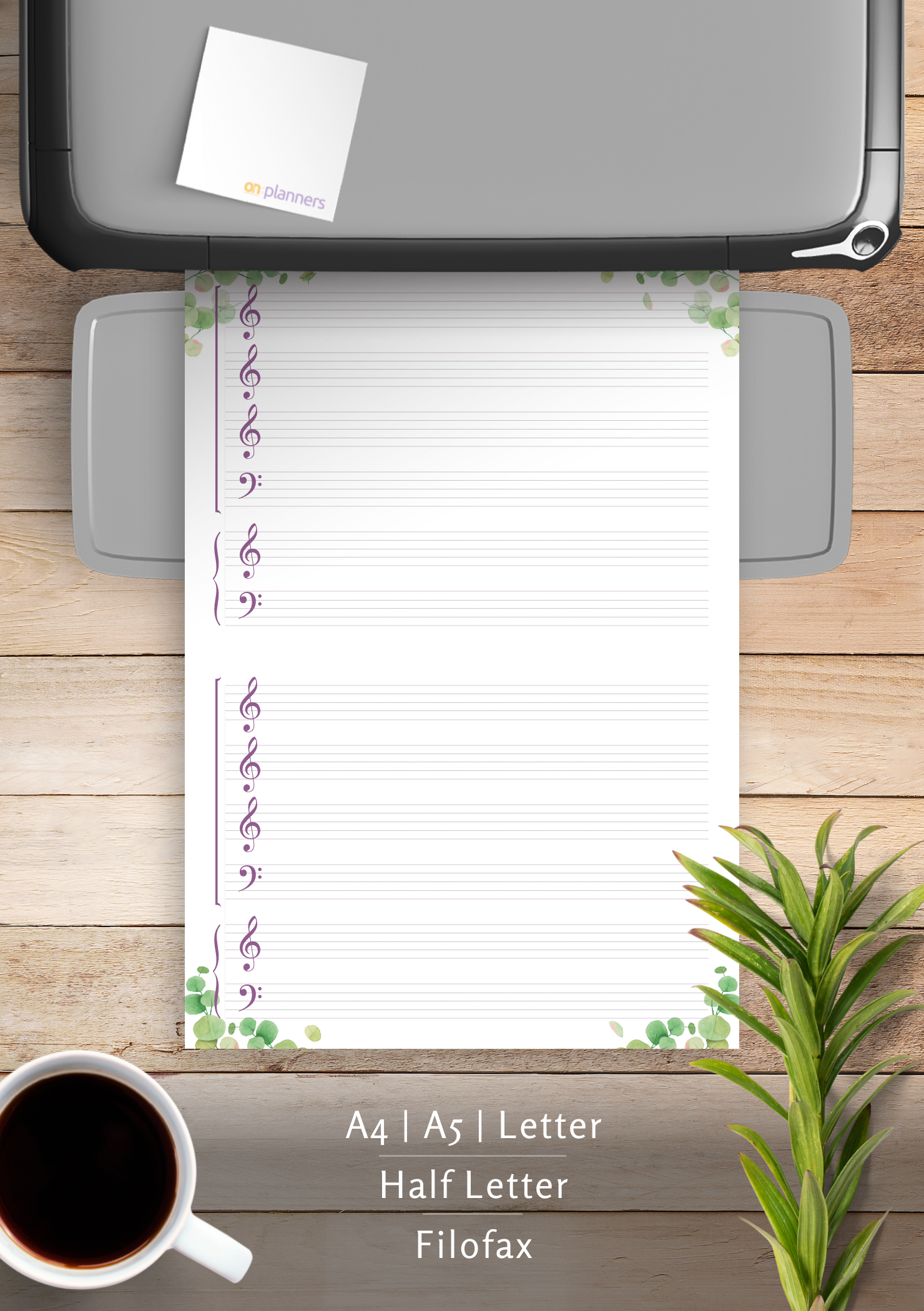 Download SATB + Piano Staff Template – Choral Score Layout (Printable ...