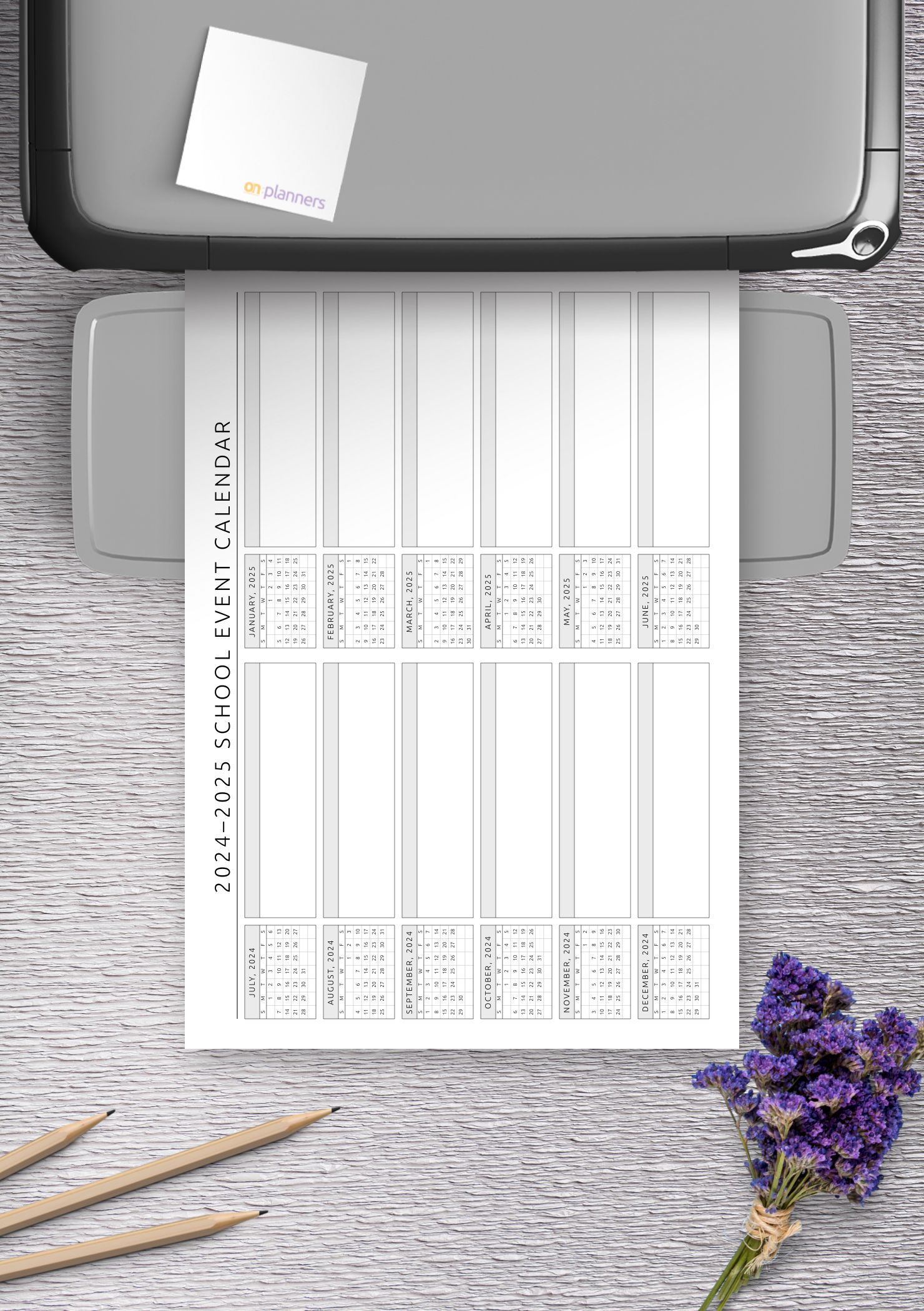 School Event Calendar Template – Organized PDF Schedule