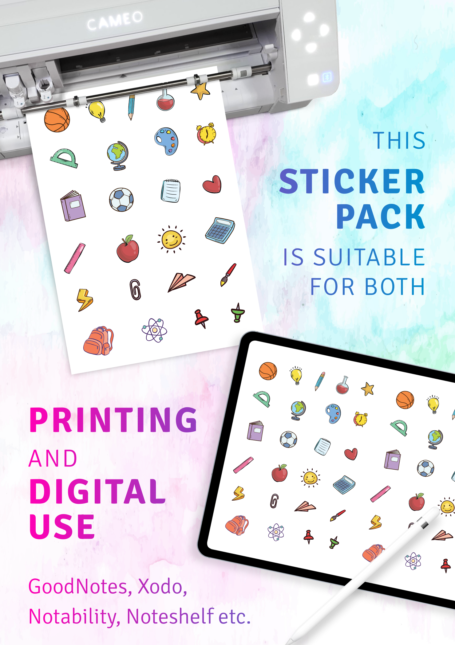 Download Cool School Sticker Pack PNG