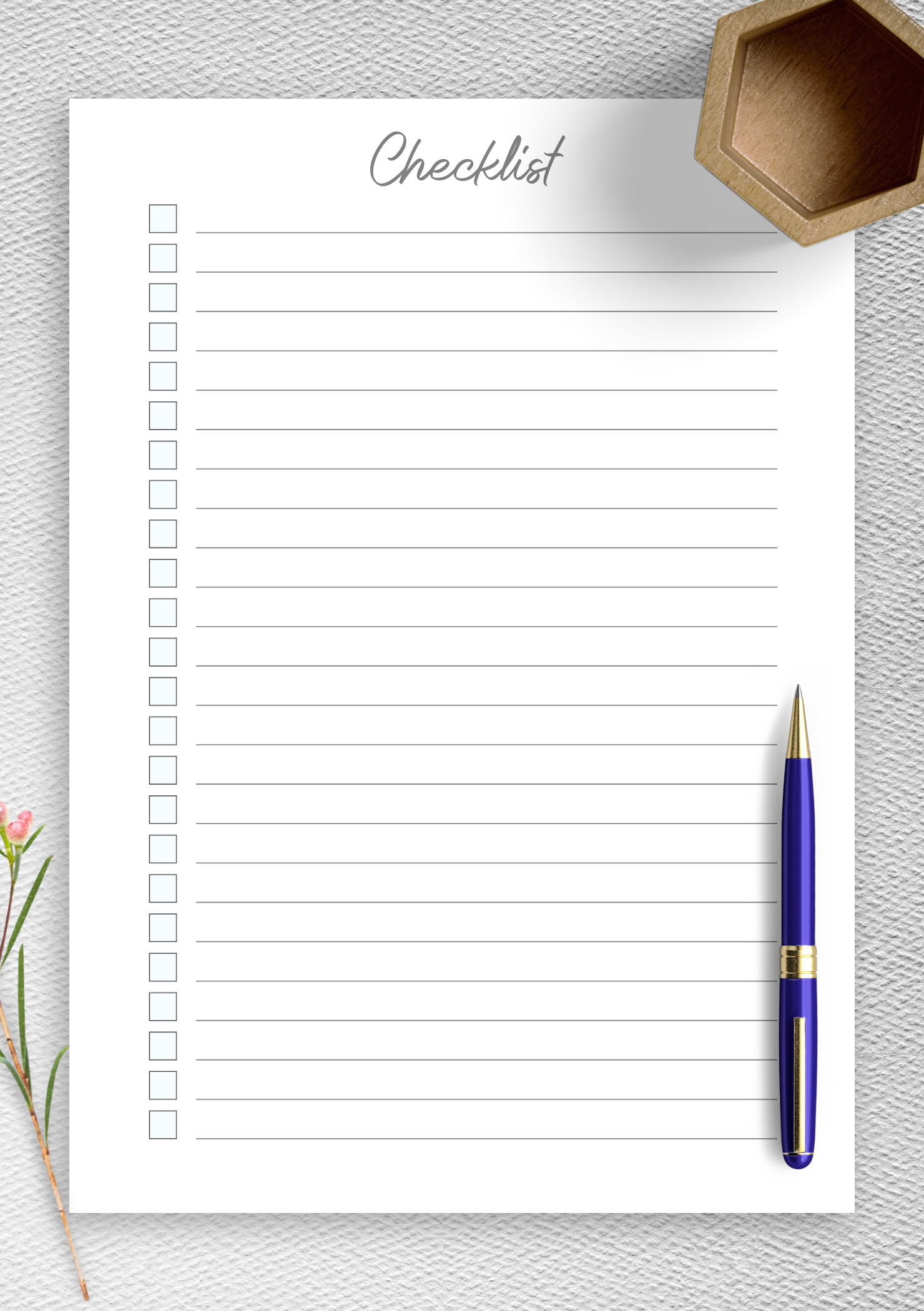 Free Printable Check List